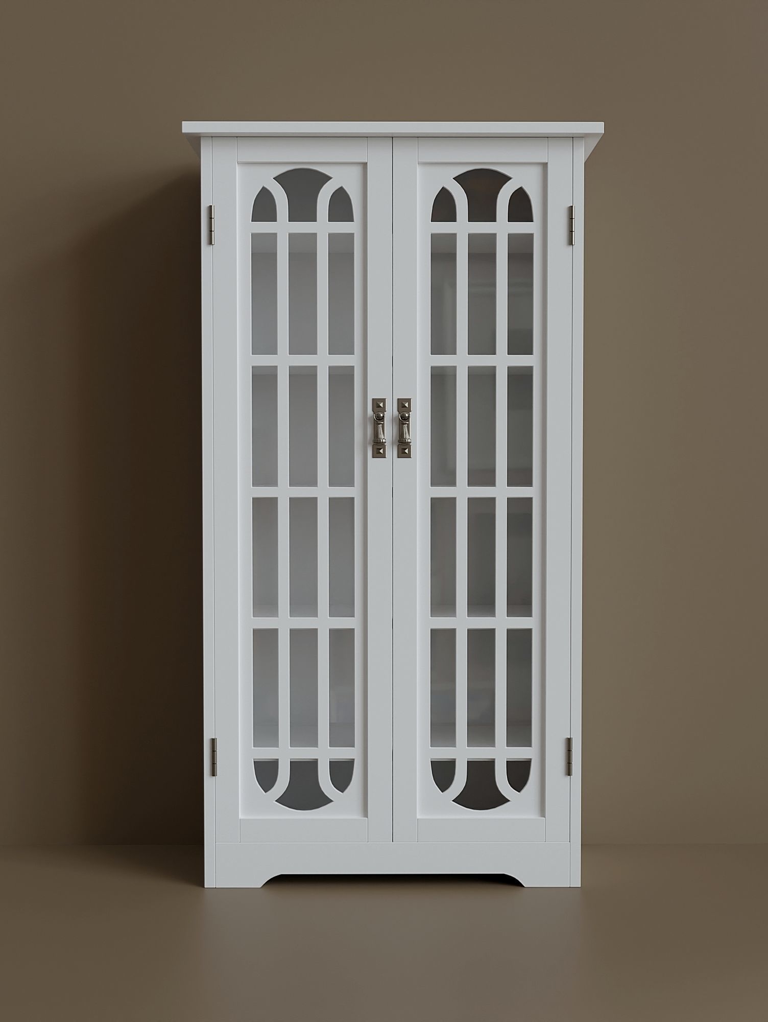 3D model White display cabinet with glass windows VR / AR / low-poly ...