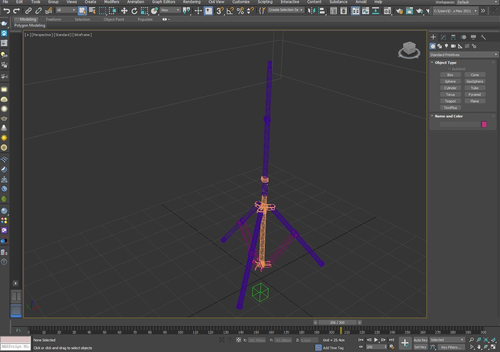 Studio Light Stand 3D model animated rigged | CGTrader