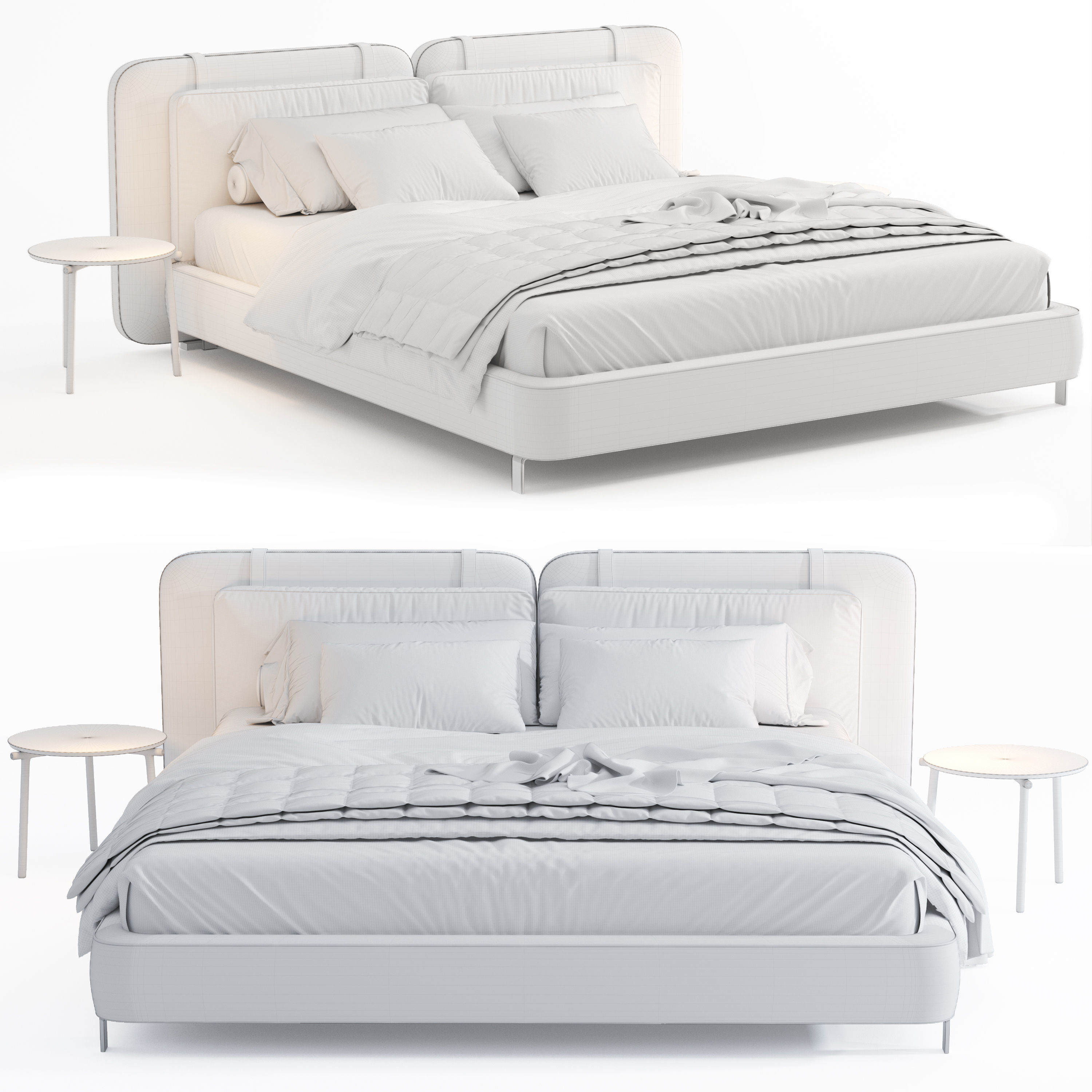 minotti tatlin flat bed 3D model | CGTrader