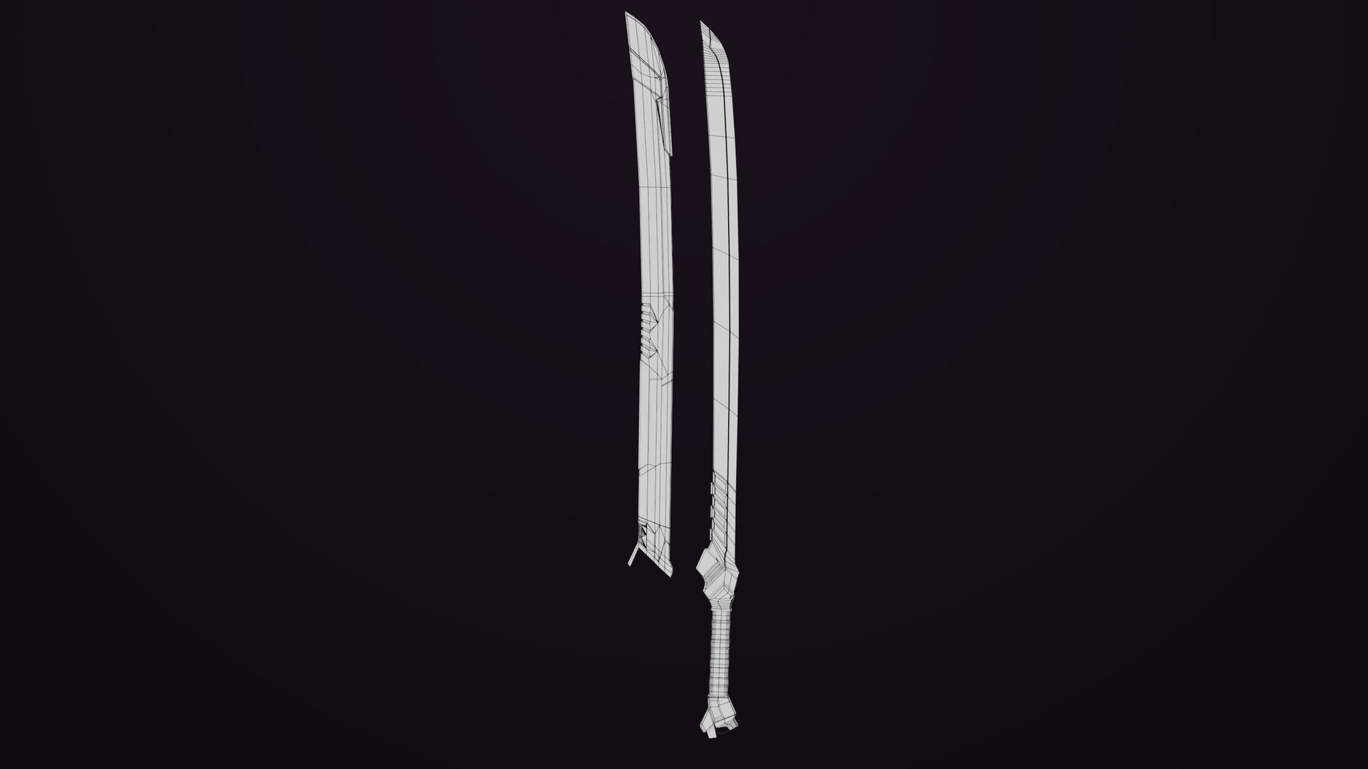 3D model Sci-Fi Sword 01 All PBR Unity UE Textures Included VR / AR ...