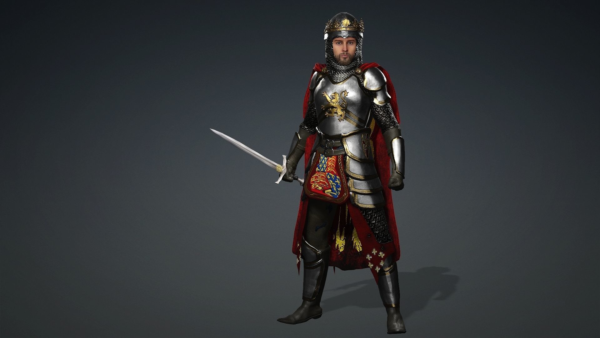 Richard The lionheart High quality full Rigged and Animated 3D model ...