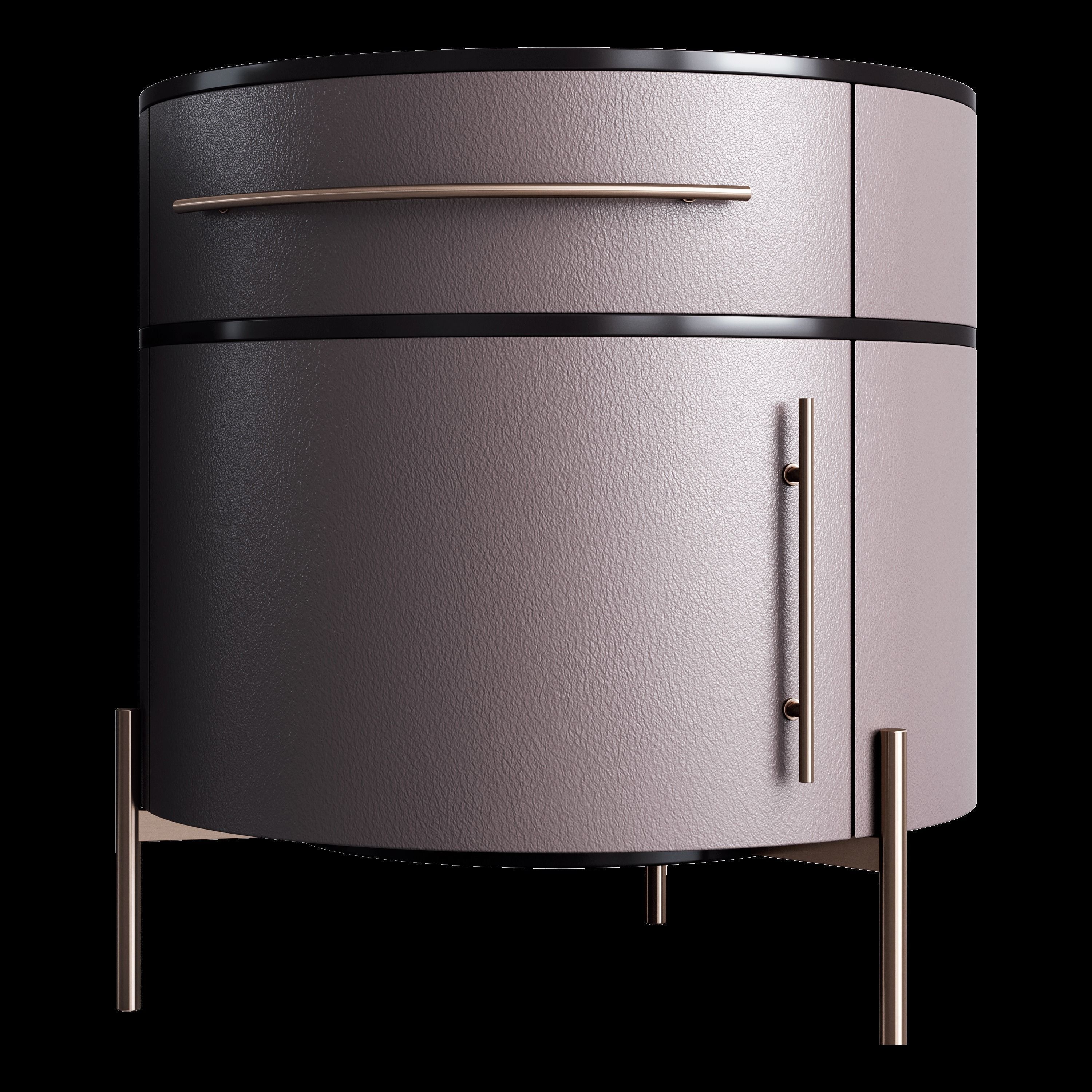 Leather Bedside Table Baxter Plisse 3D model | CGTrader