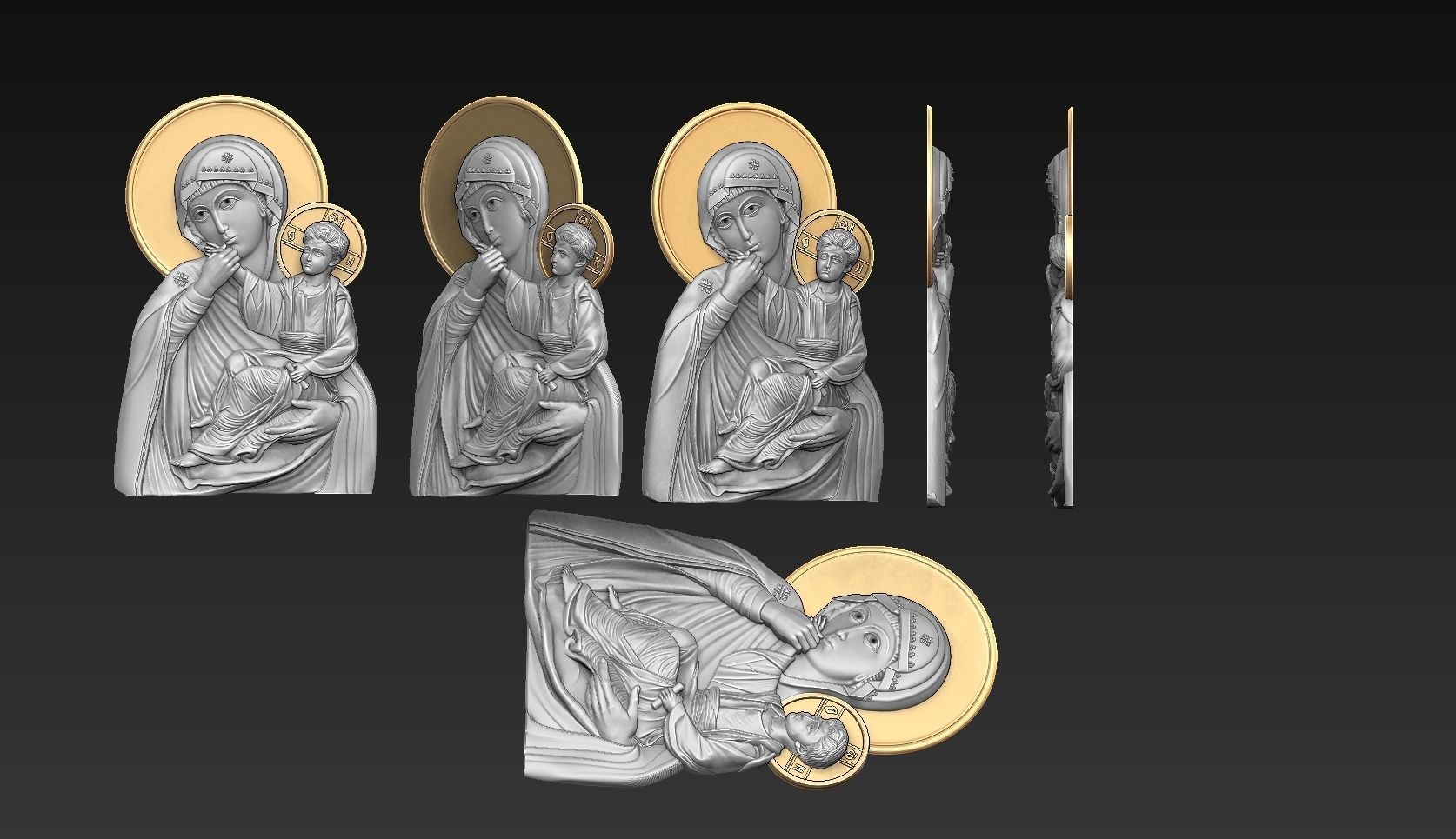 Virgin Mary icon orthodox Paramythia 3D model 3D printable | CGTrader