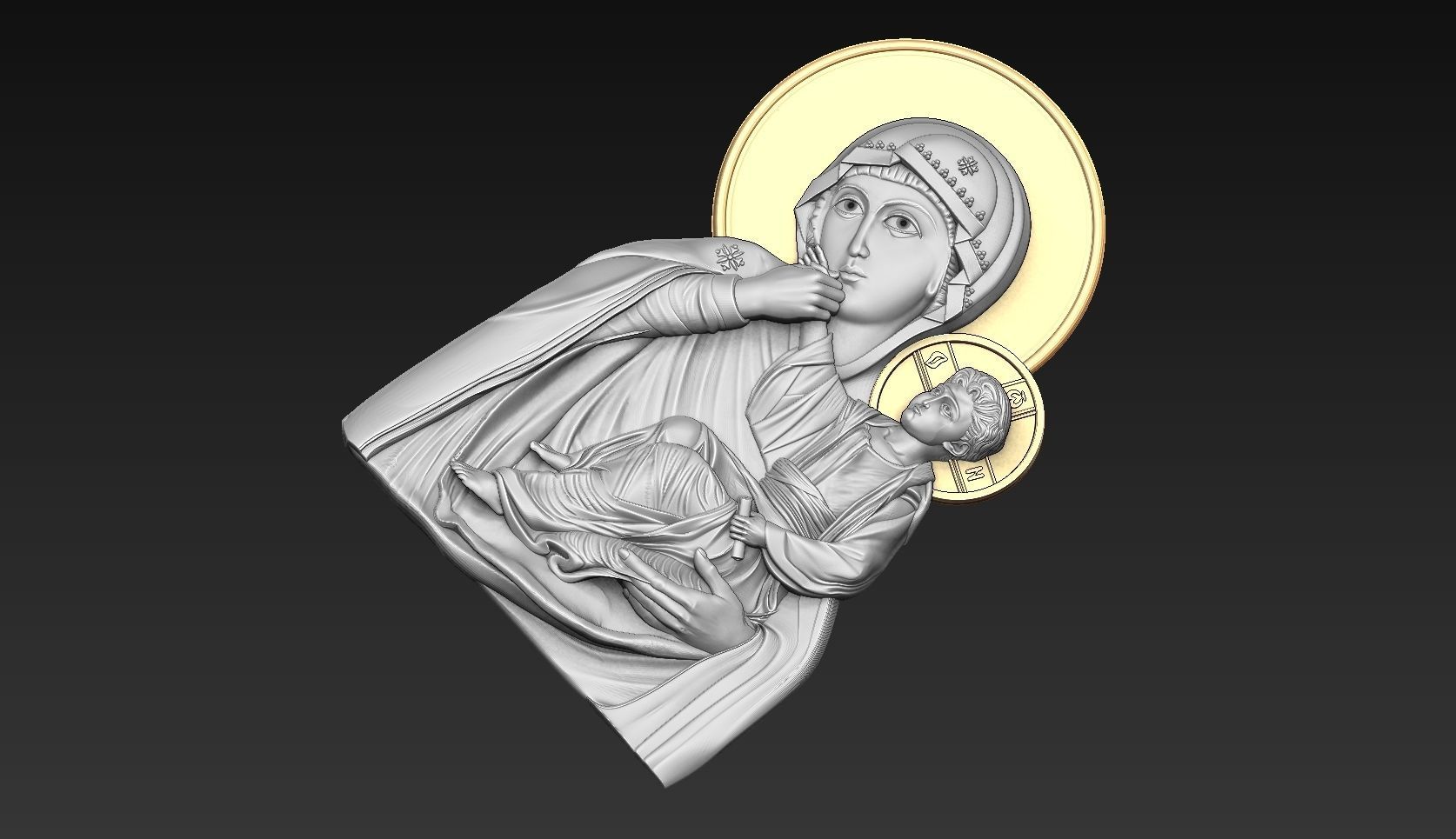 Virgin Mary icon orthodox Paramythia 3D model 3D printable | CGTrader