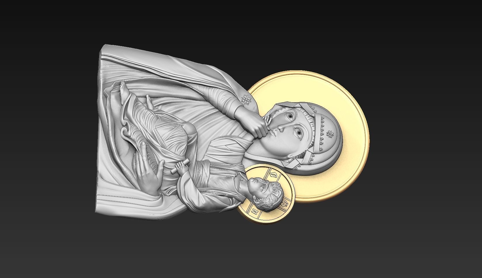 Virgin Mary icon orthodox Paramythia 3D model 3D printable | CGTrader