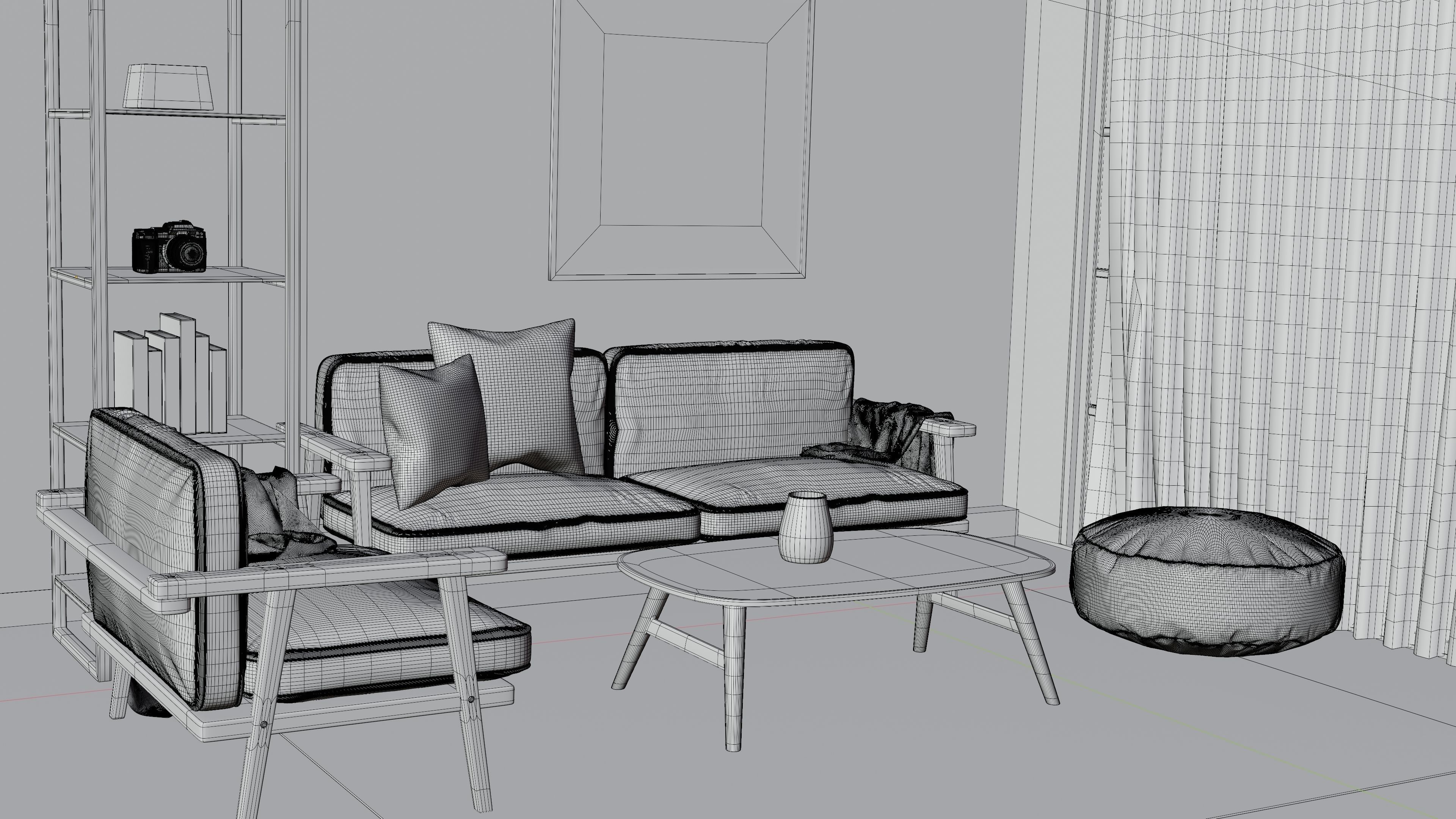 Living room minimalis interior 3D model | CGTrader