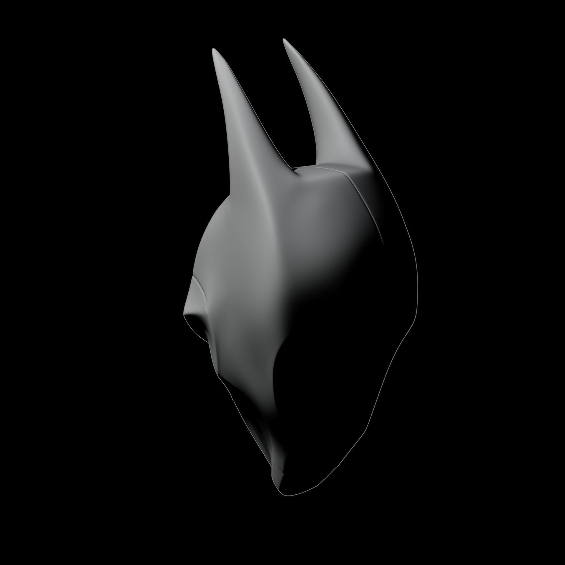 Iron Man Style Batman Mask Printable STL 3D model 3D printable | CGTrader