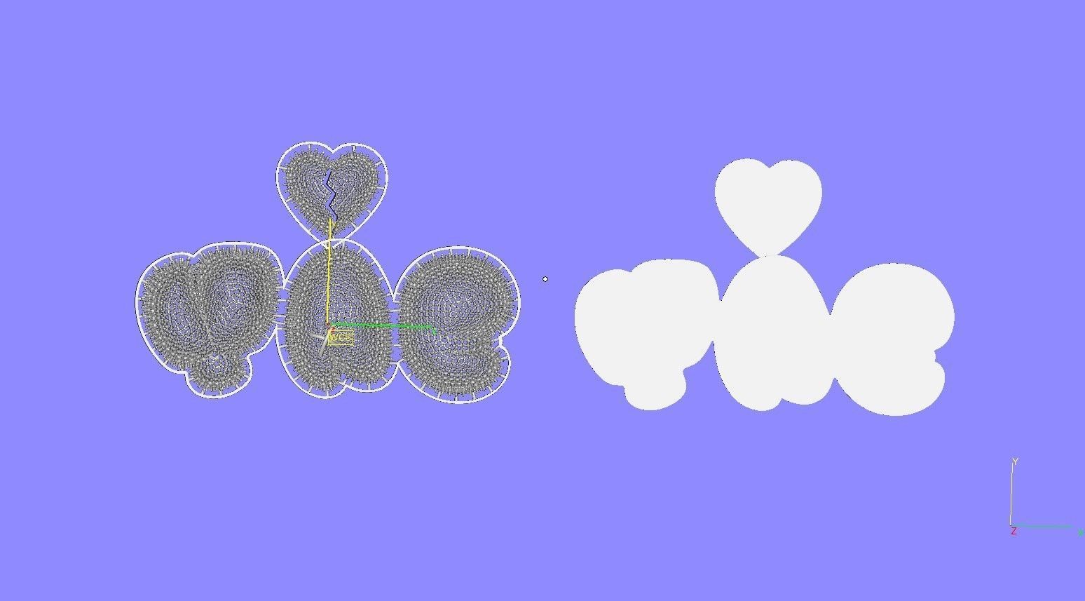 YAE Letter Overlapping Character Hip Hop Pendant 3D model 3D printable ...