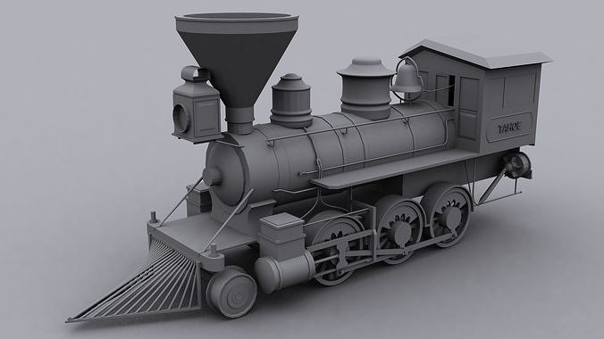 Vintage Railway Engine 3D model | CGTrader