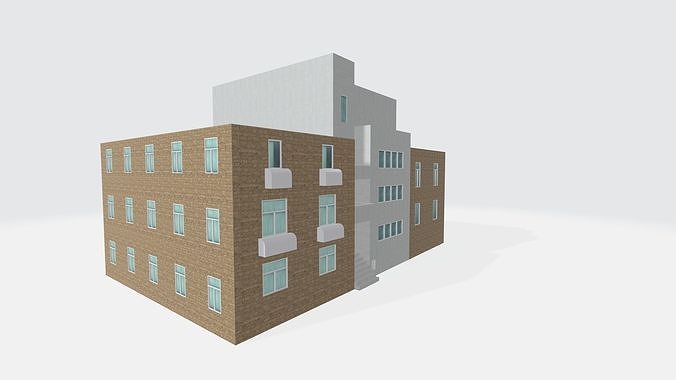 Triple house 3D model free VR / AR / low-poly 3D model | CGTrader