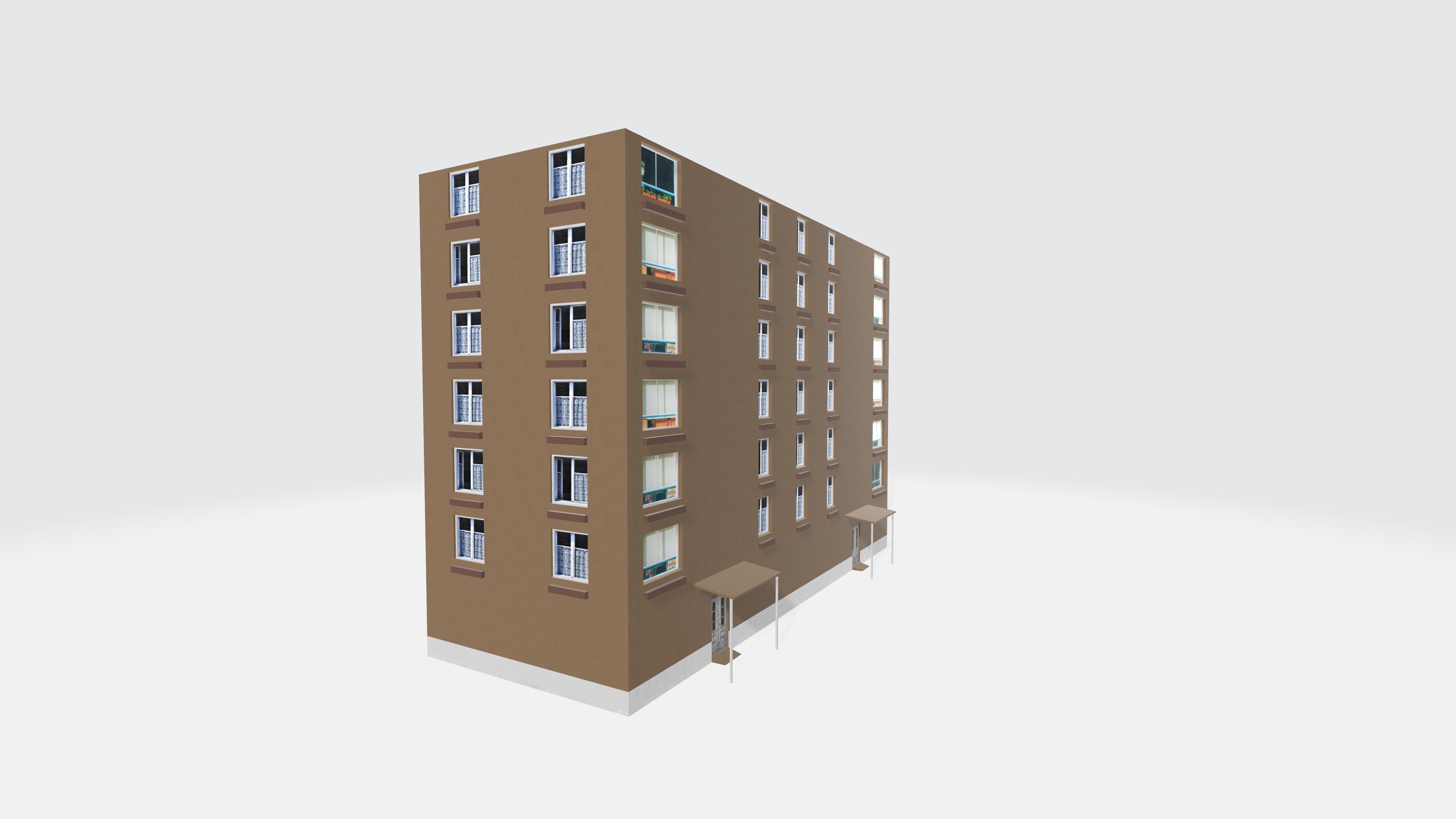 Big storey block 3d model free VR / AR / low-poly 3D model | CGTrader