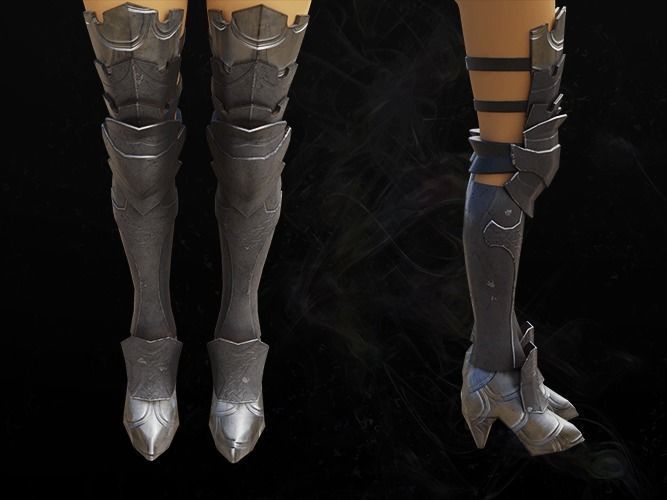 3D model Valkyrie Warrior leg armor female lowpoly game asset VR / AR / low-poly | CGTrader