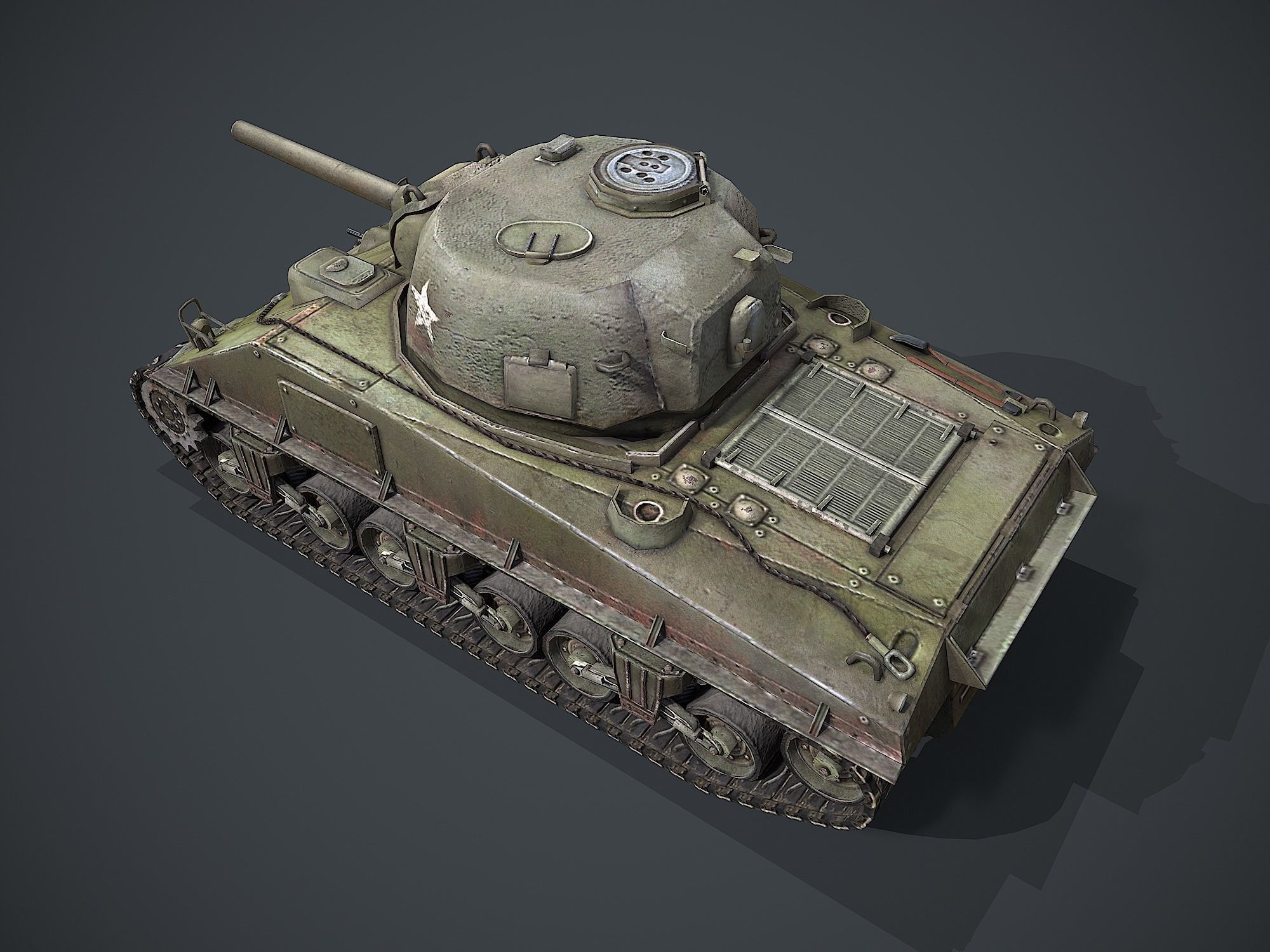 3D model M4 Sherman VR / AR / low-poly | CGTrader