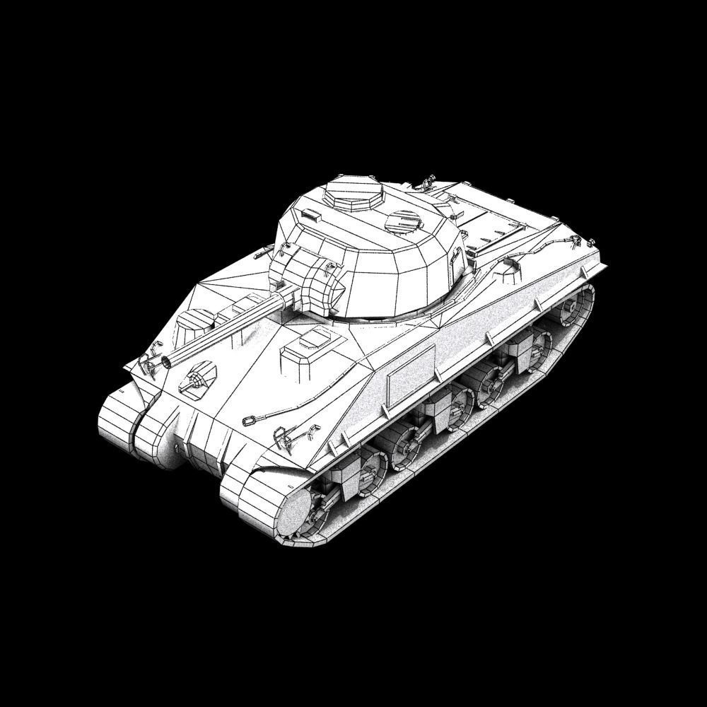 3D model M4 Sherman VR / AR / low-poly | CGTrader