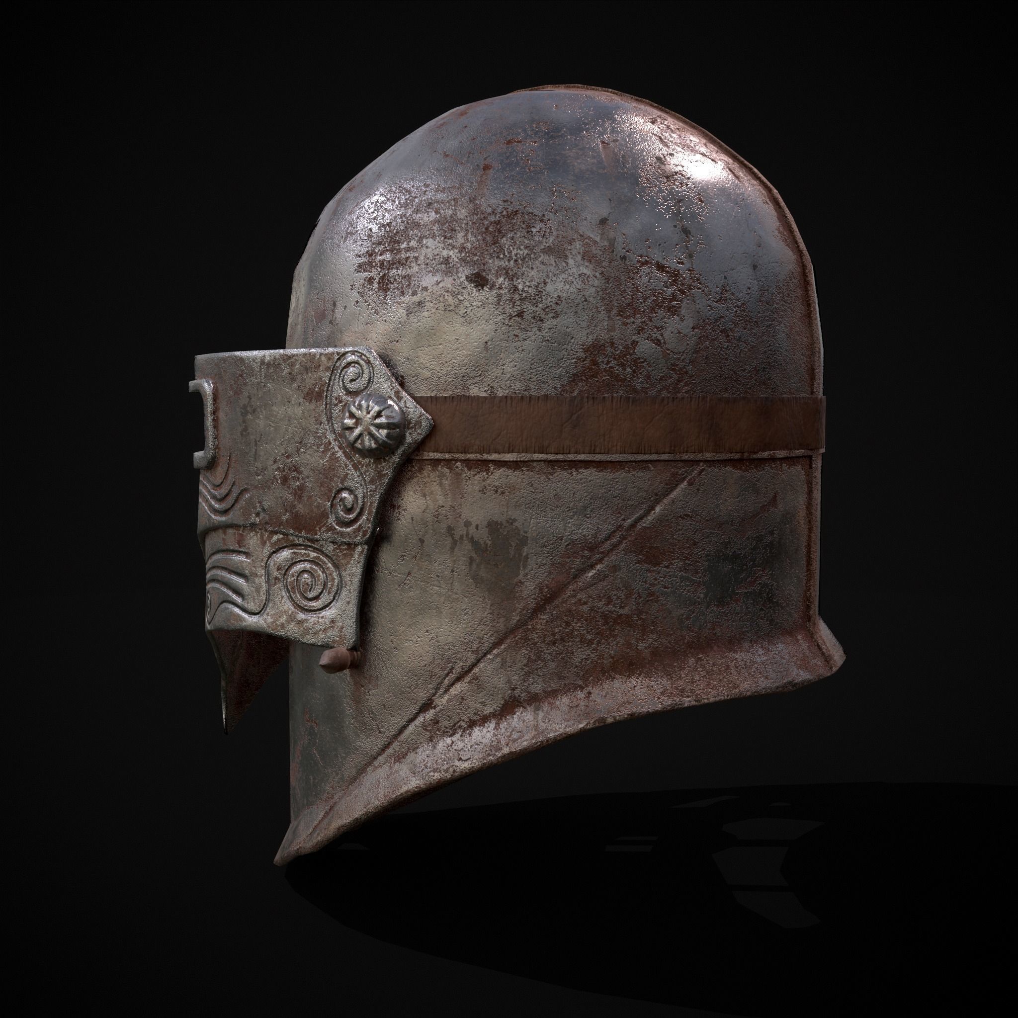 3D model Marvelous Medieval Metal Helmet VR / AR / low-poly | CGTrader