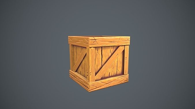 3D model Stylized Wood Crate VR / AR / low-poly | CGTrader