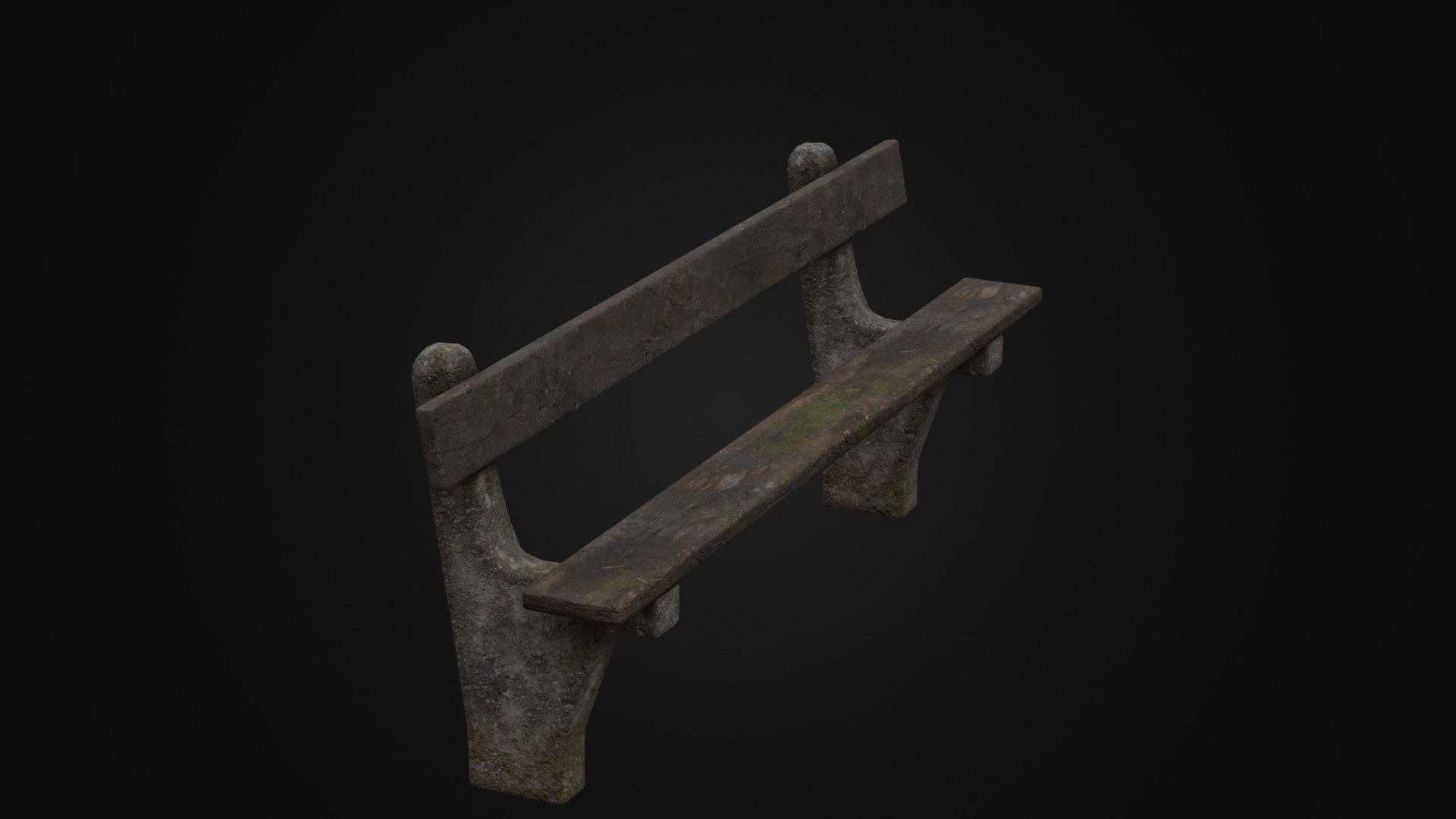 3D model Old Dirty Soviet Bench 01 VR / AR / low-poly | CGTrader