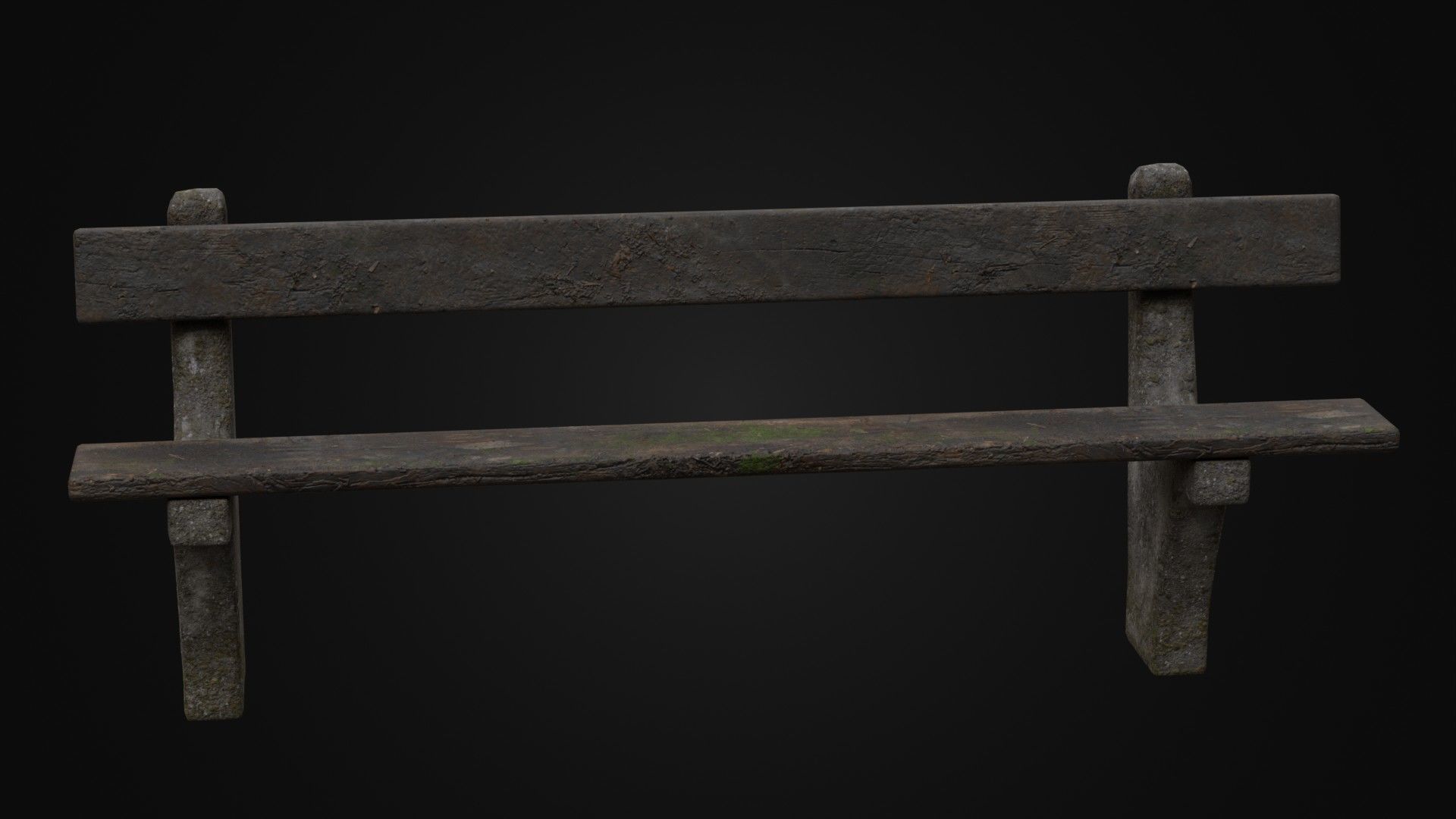3D model Old Dirty Soviet Bench 01 VR / AR / low-poly | CGTrader
