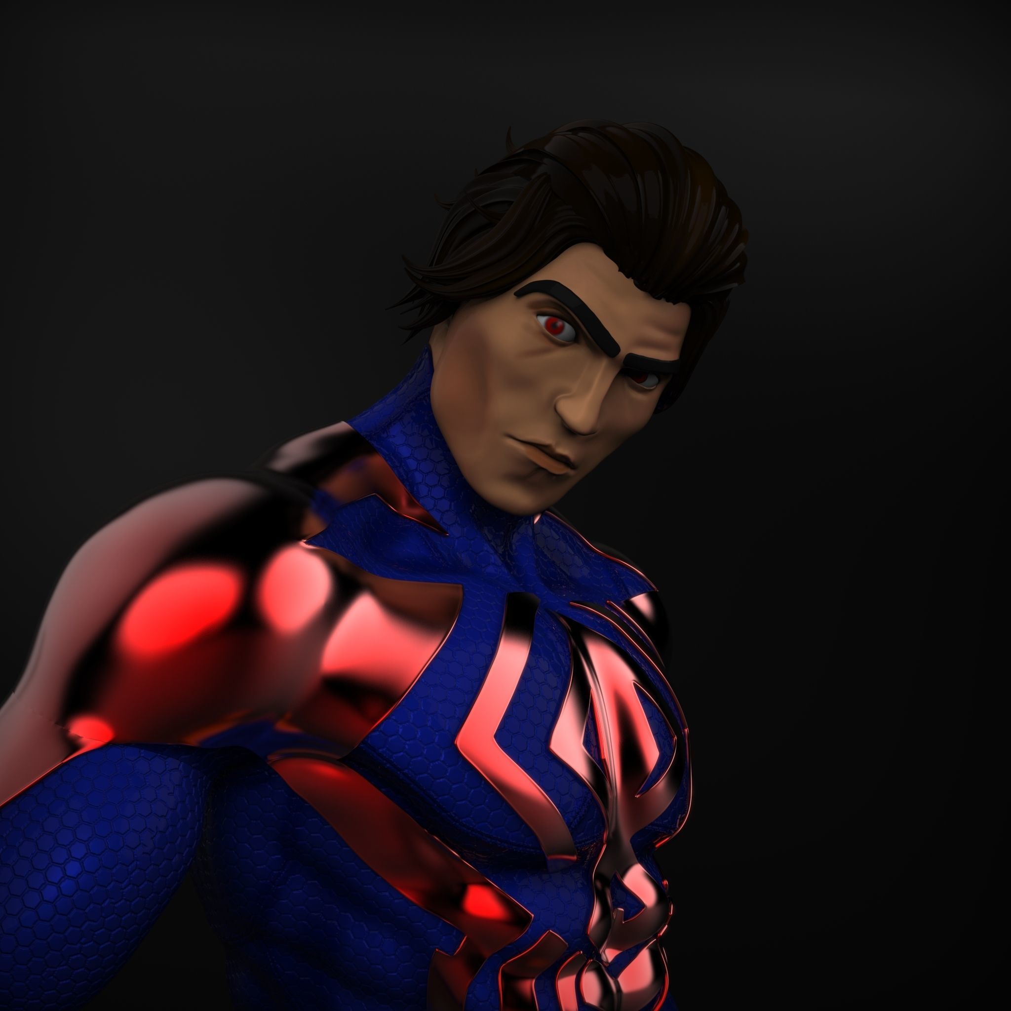 Spider-Man 2099 3D model 3D printable | CGTrader