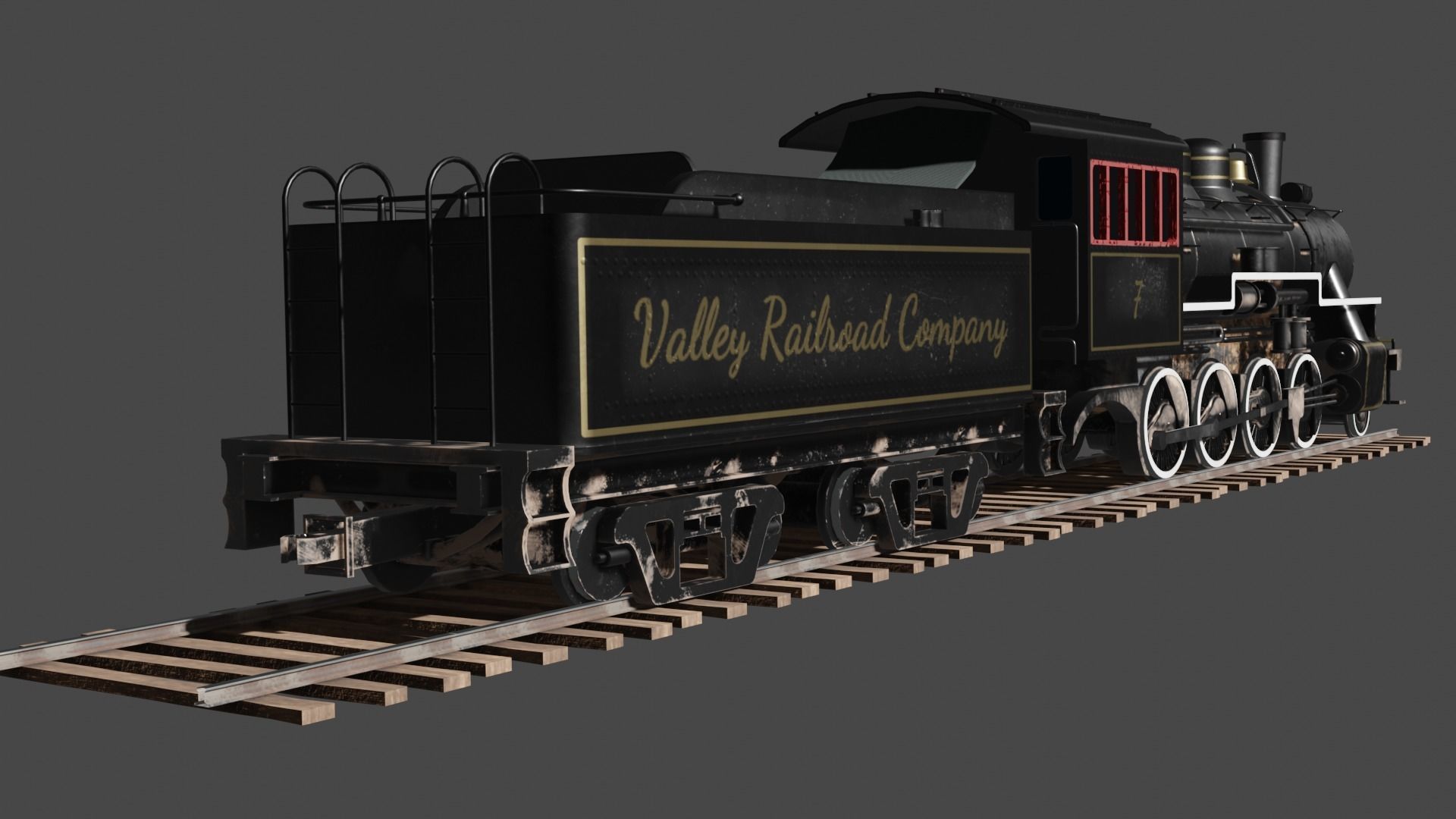 Steam Locomotive Train model 3D model | CGTrader