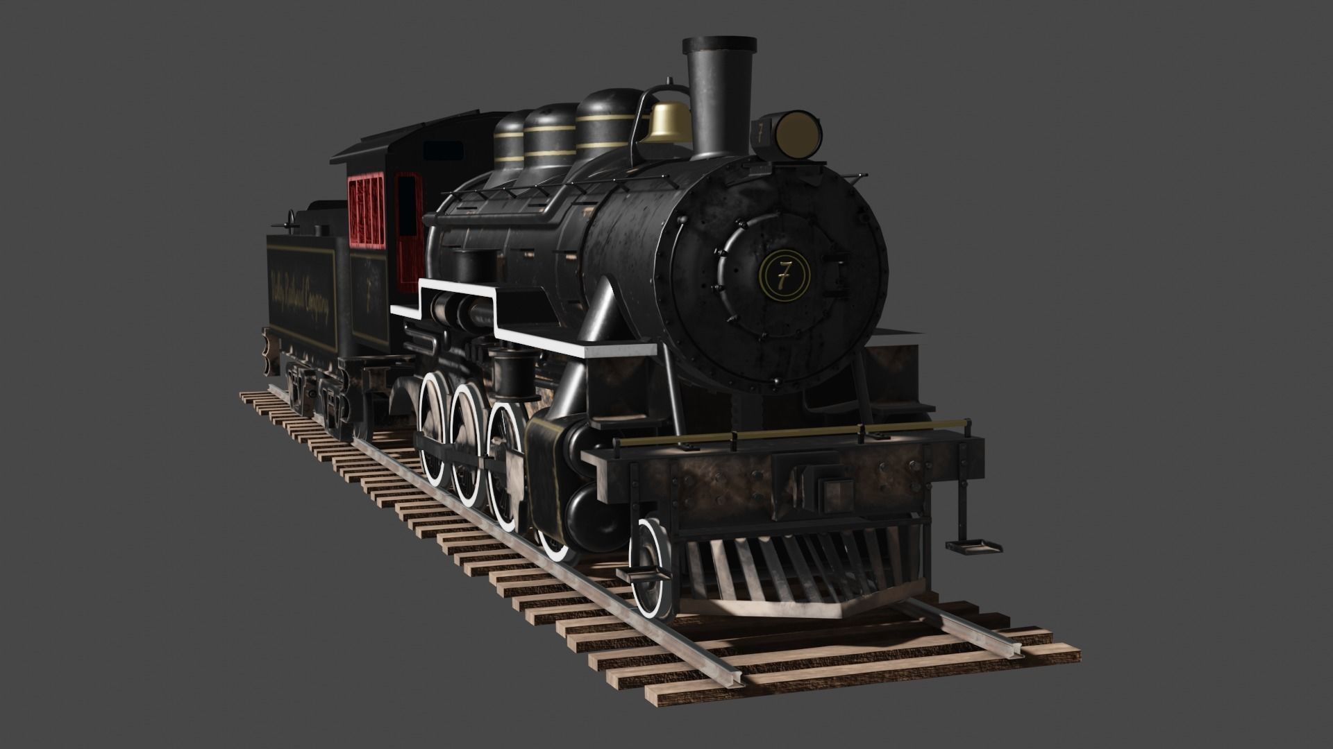 Steam Locomotive Train model 3D model | CGTrader