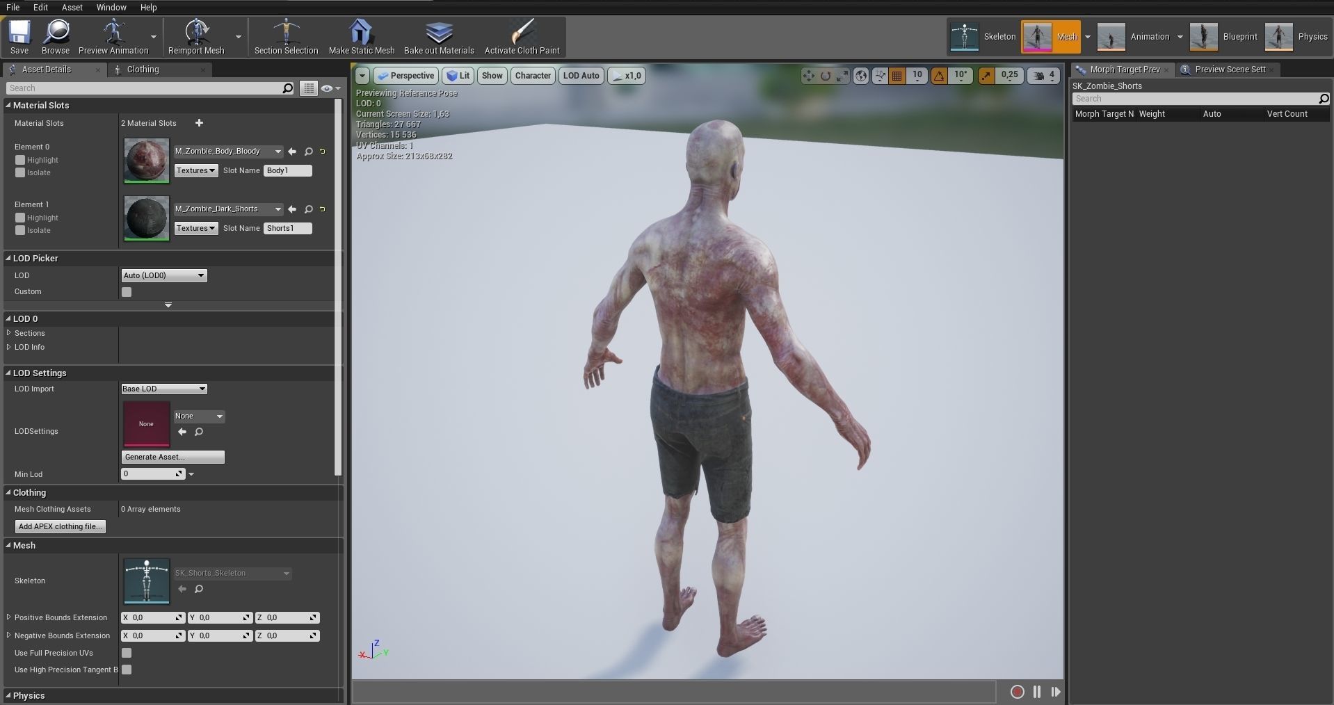 3D model Zombie in Shorts VR / AR / low-poly | CGTrader