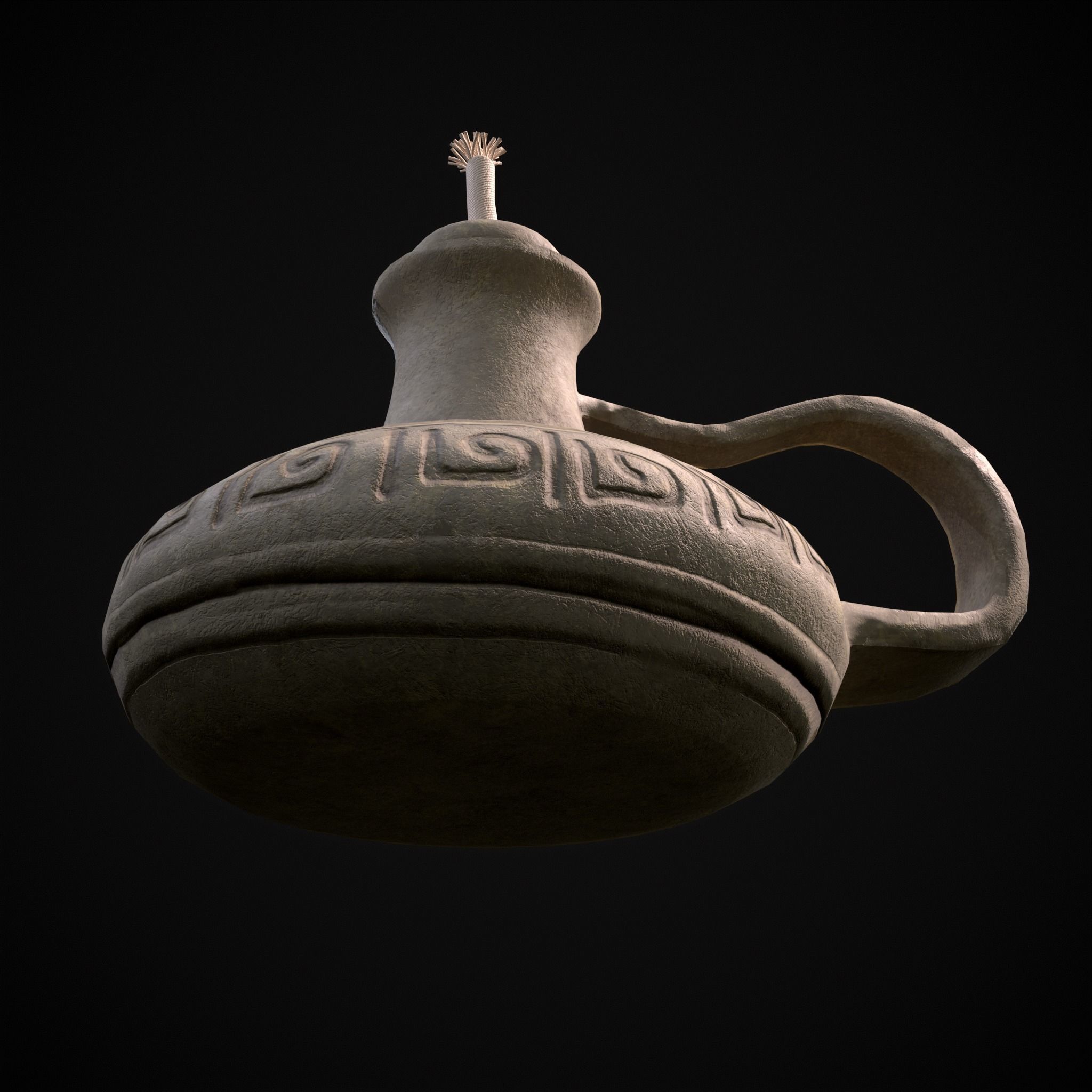 3D model Old Oil Lamp VR / AR / low-poly | CGTrader