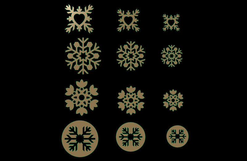 12 Pieces SnowFlake 3D print model 3D model 3D printable | CGTrader