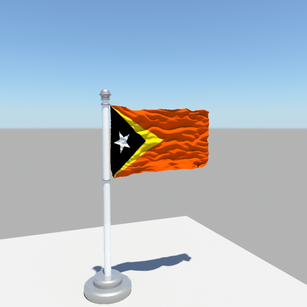 East Timor flag 3D model | CGTrader