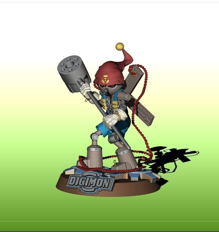 Puppetmon Digimon Dark masters 3D model 3D printable | CGTrader
