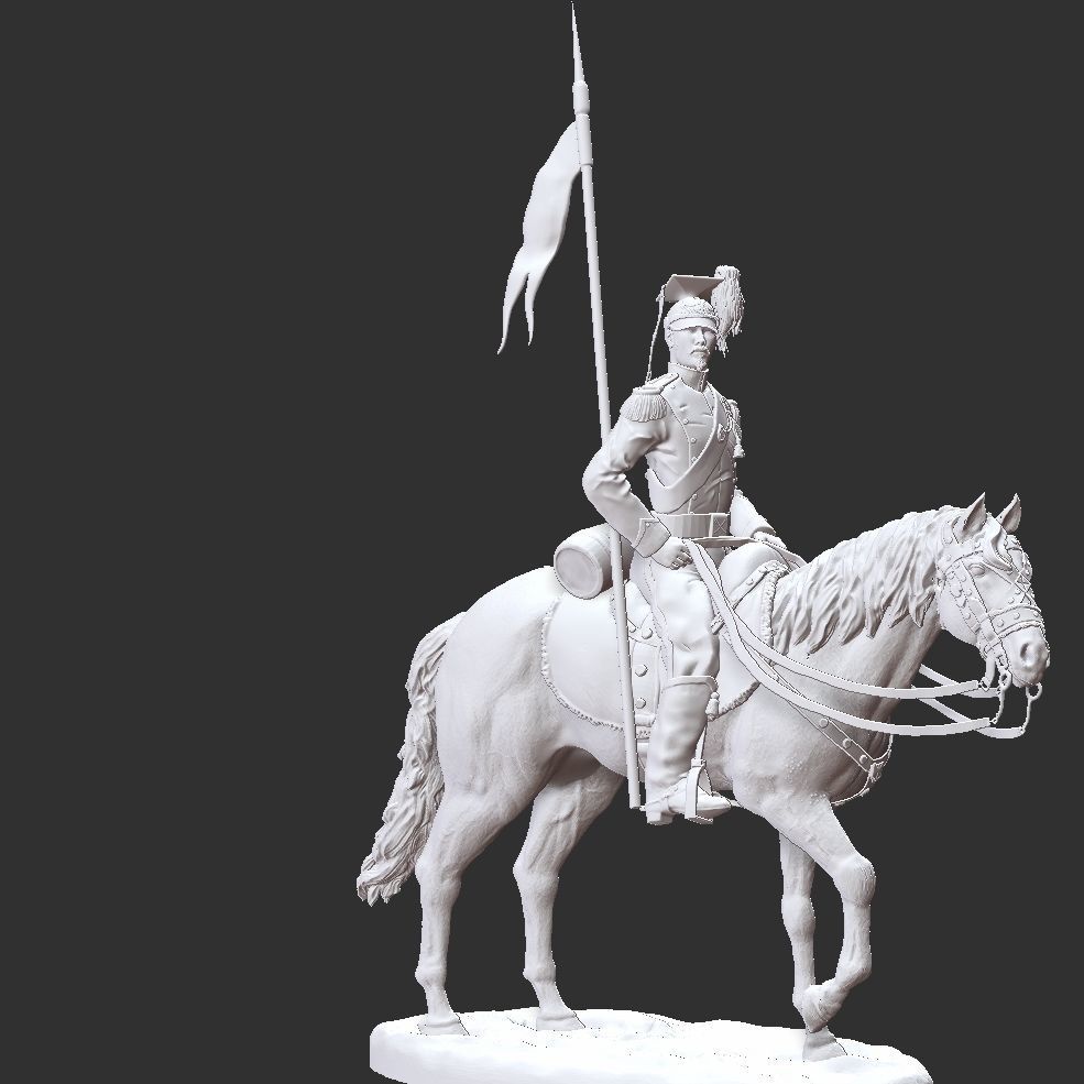 Ulhan on horseback - Polish lancer - Napoleonic wars 3D model 3D ...