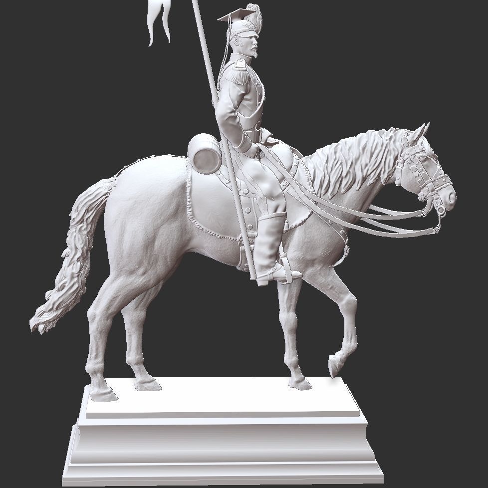 Ulhan on horseback - Polish lancer - Napoleonic wars 3D model 3D ...