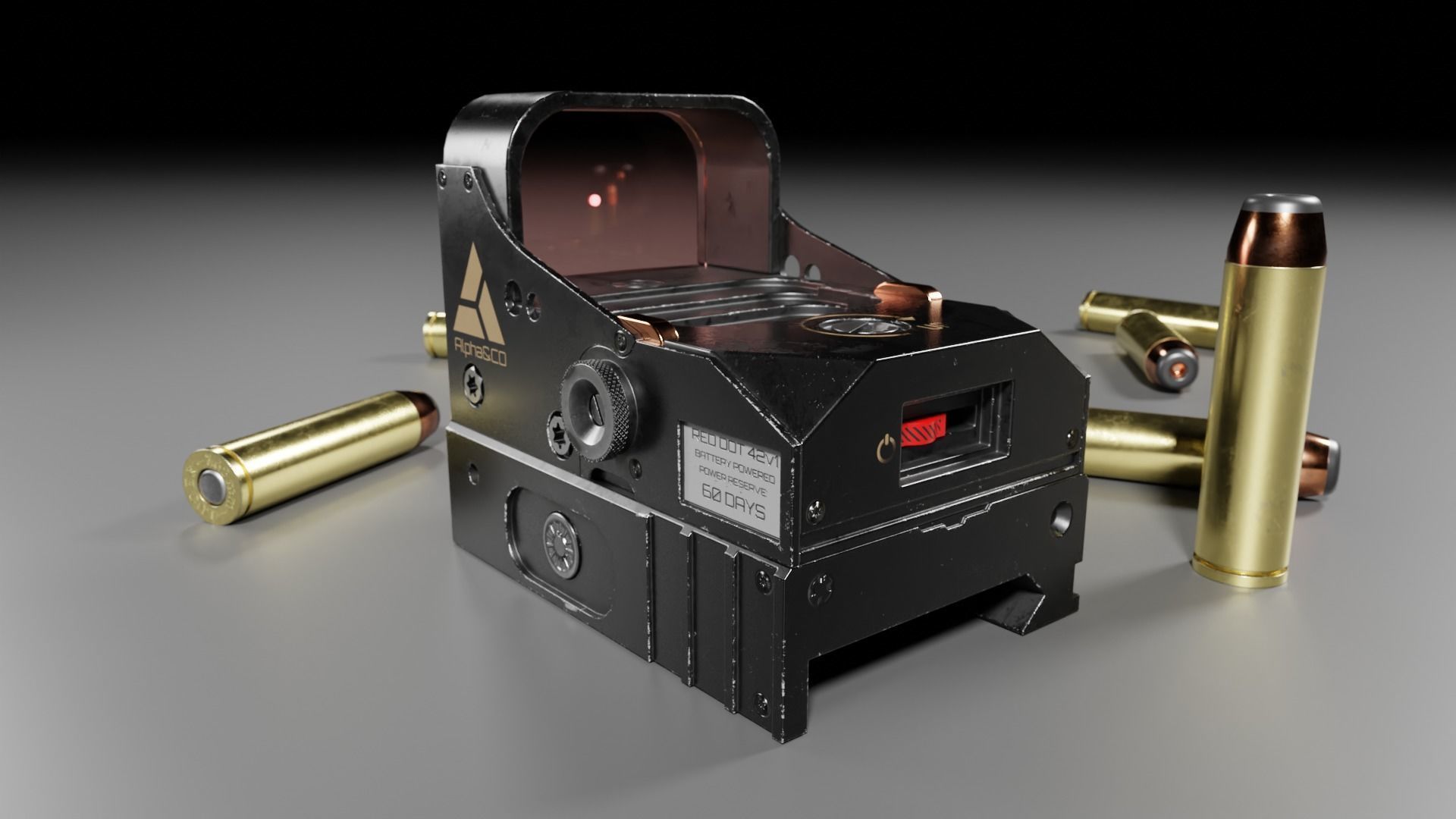 Red Dot Scope 3D model | CGTrader