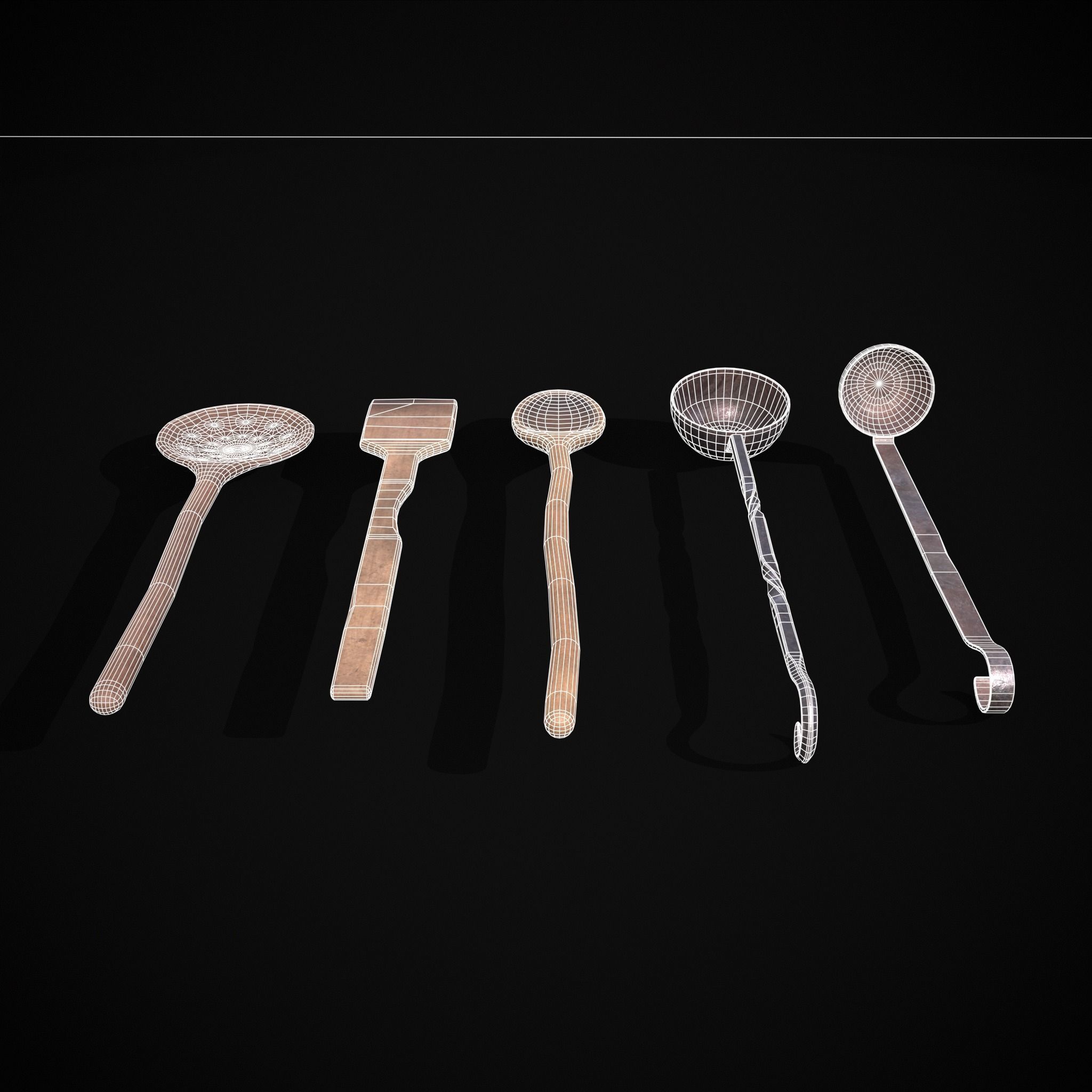 3D model Kitchen Utensils VR / AR / low-poly | CGTrader