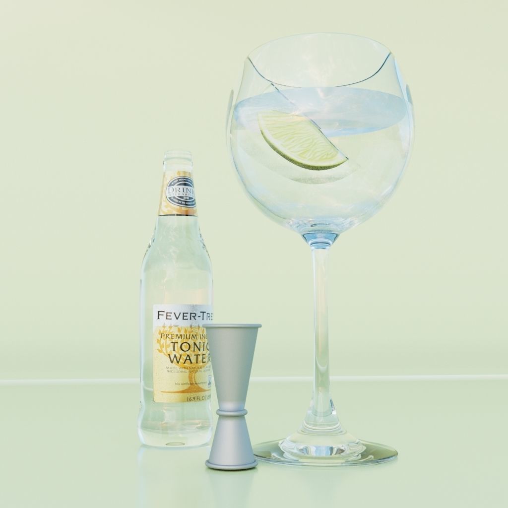 Gin and Tonic 3D model | CGTrader