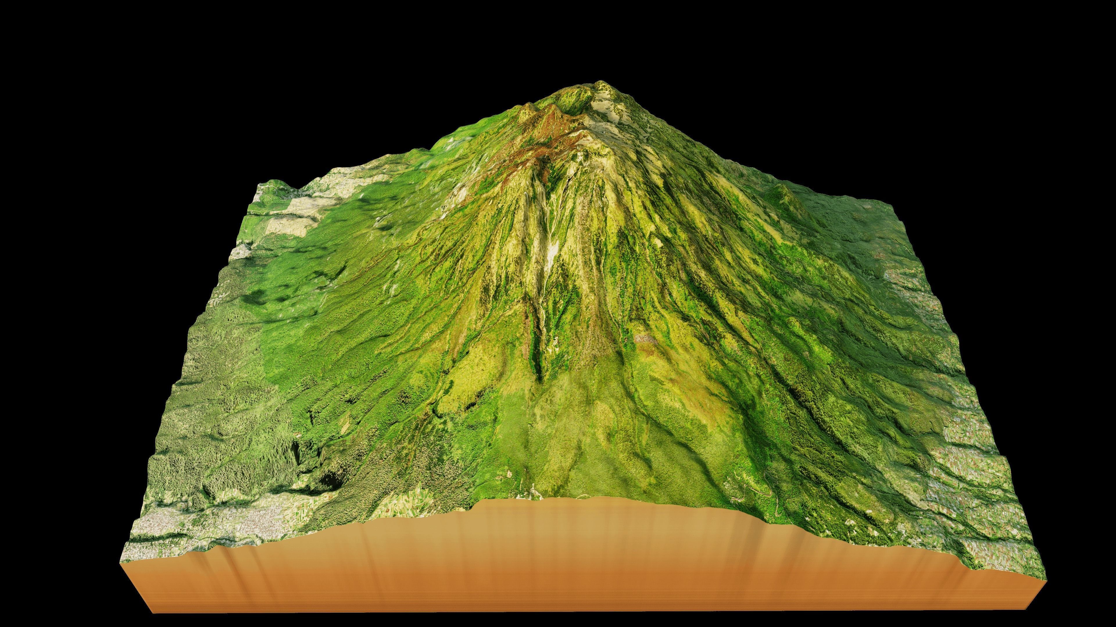 Mount Lawu 3d model Terrain 3D model | CGTrader