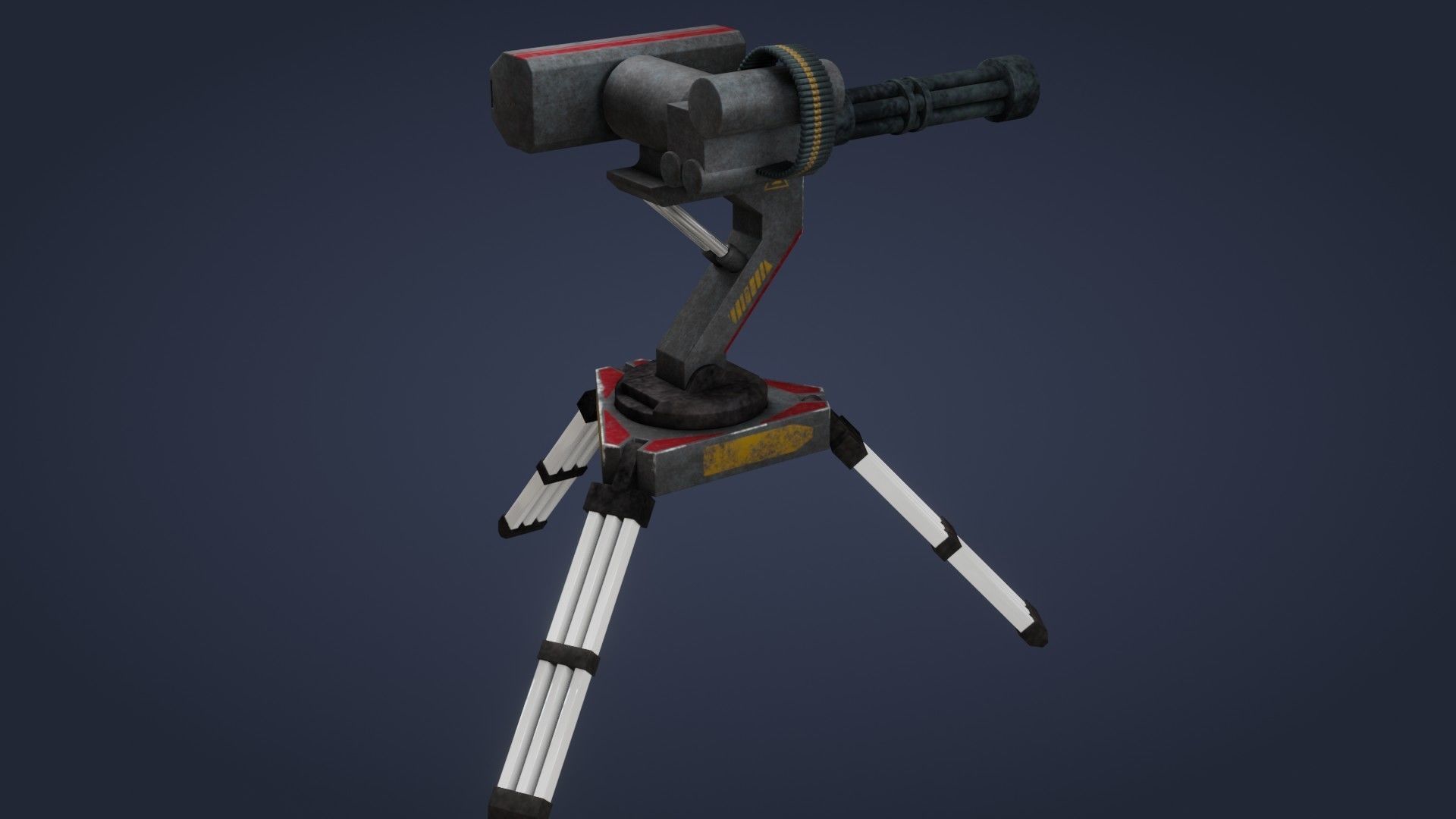 3D model Sci-Fi Turret - Low Poly - Game Ready - PBR VR / AR / low-poly ...