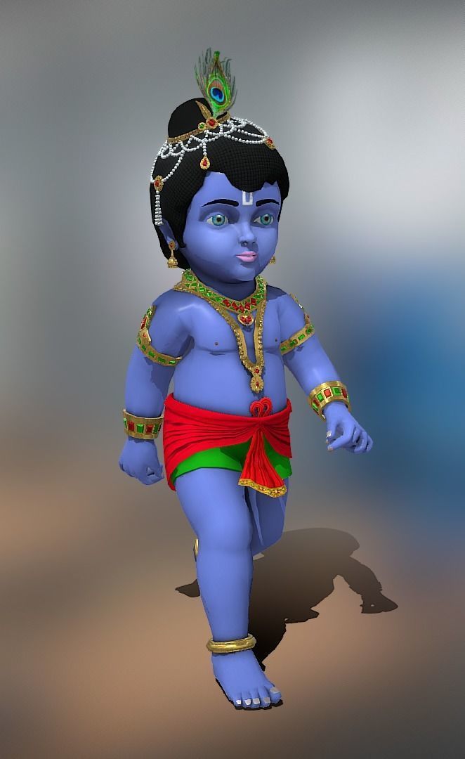 3D model Lord Krishna 3D model Artwork VR / AR / low-poly | CGTrader