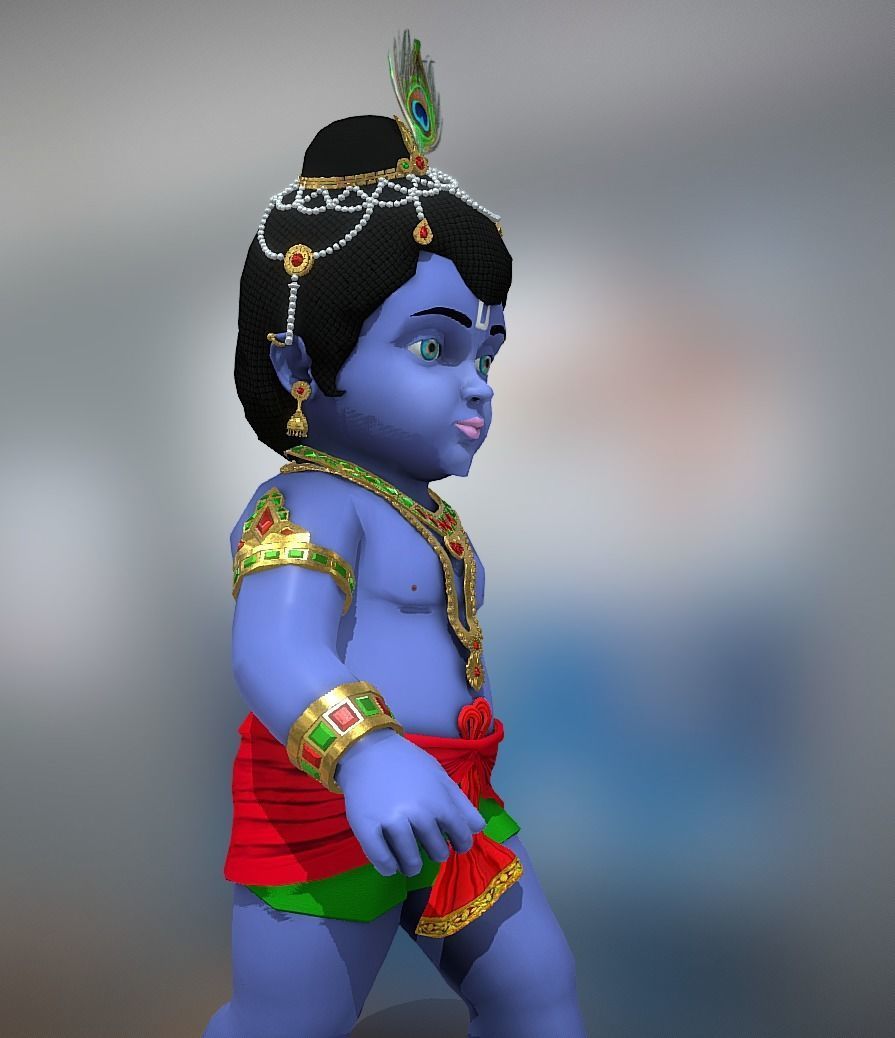 3D model Lord Krishna 3D model Artwork VR / AR / low-poly | CGTrader
