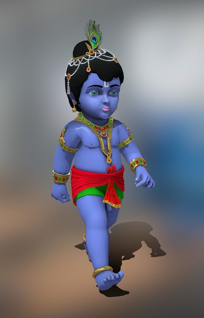 3D model Lord Krishna 3D model Artwork VR / AR / low-poly | CGTrader