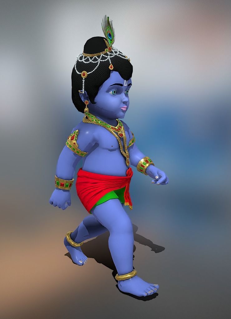 3D model Lord Krishna 3D model Artwork VR / AR / low-poly | CGTrader
