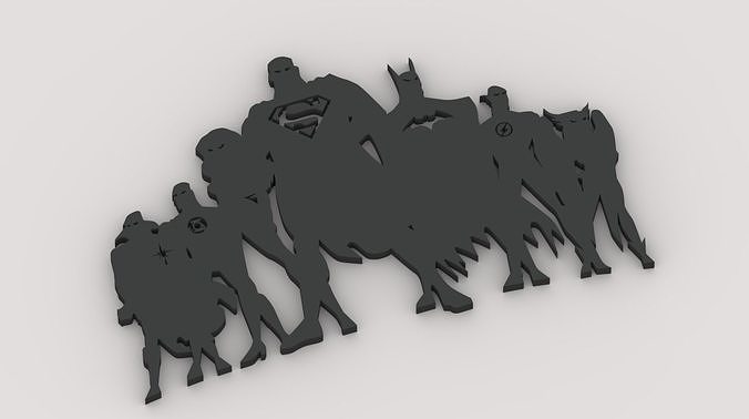justice league 3D model 3D printable | CGTrader