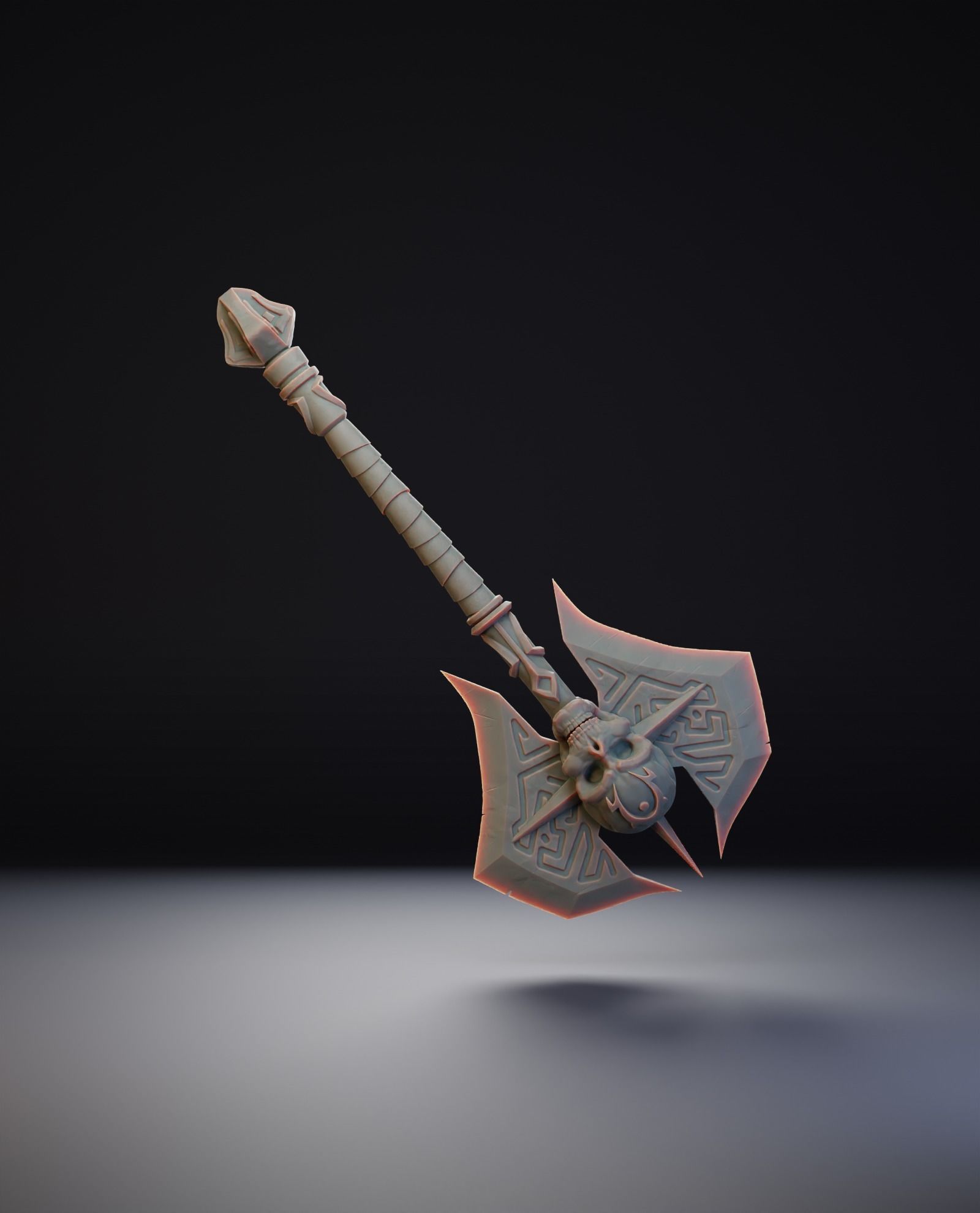 High Warlord Battle Axe 3D model 3D printable | CGTrader