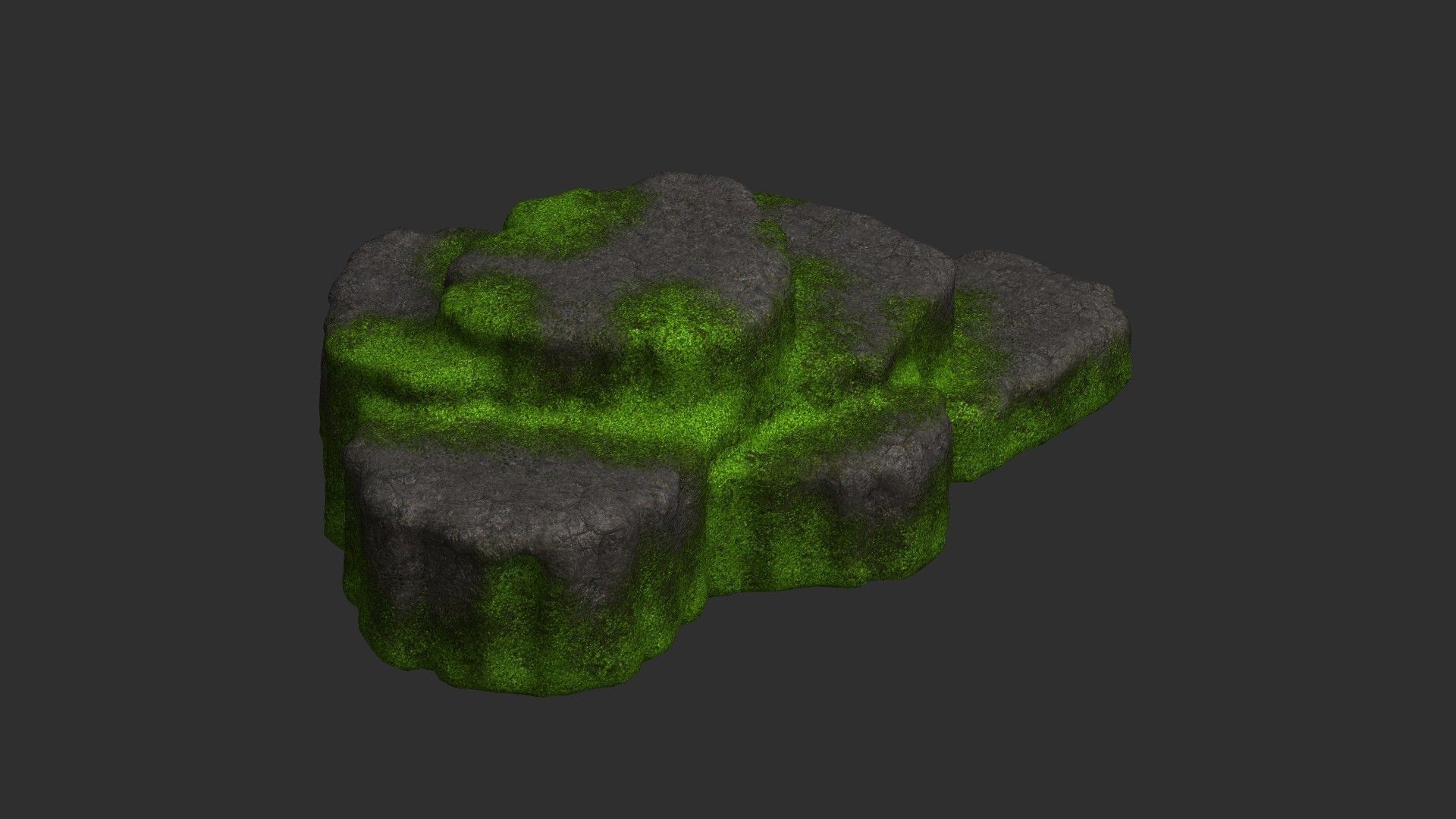 3D model Cave Platform 4 - Moss 2 VR / AR / low-poly | CGTrader
