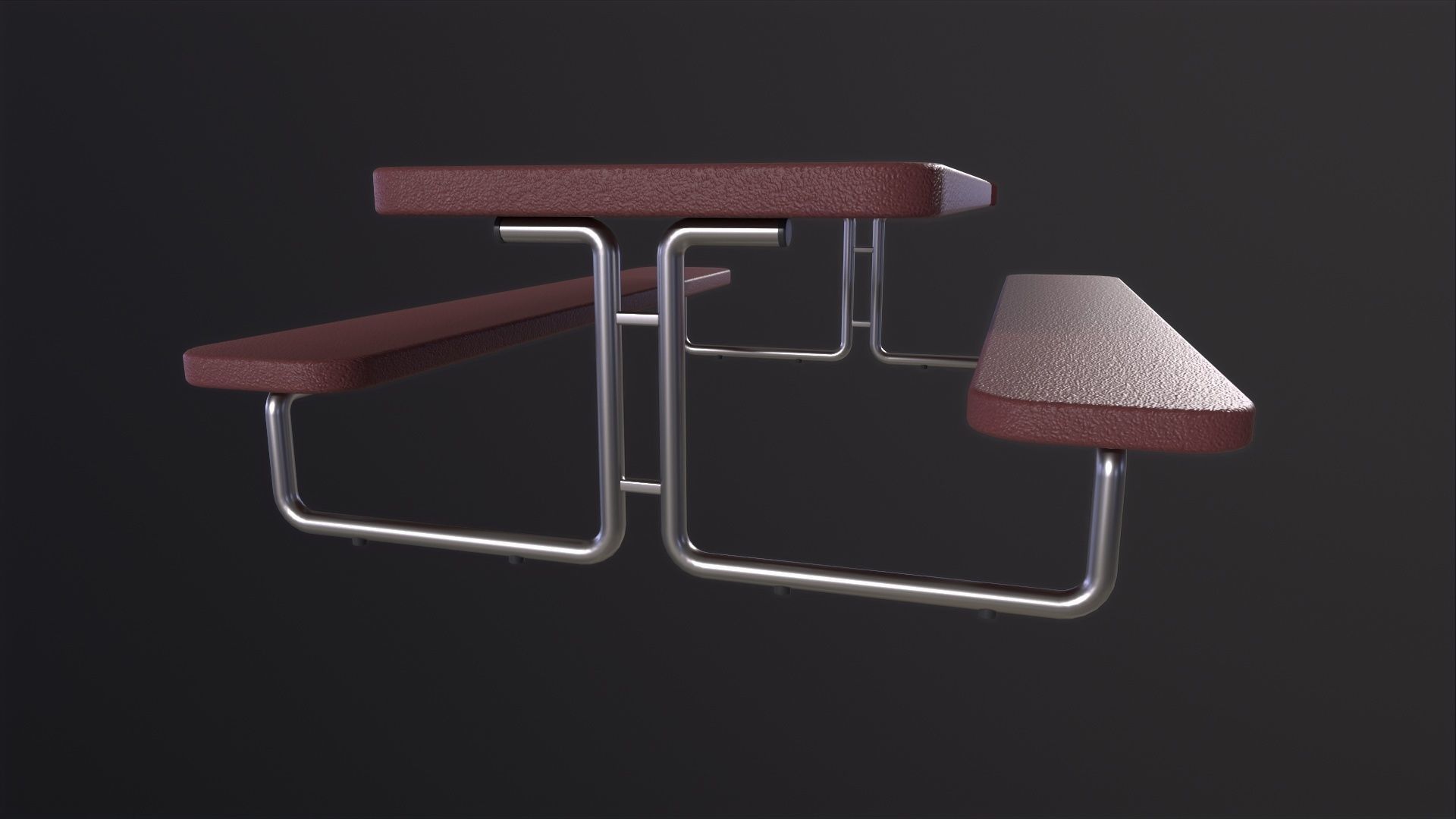 3D model School Picnic Table 3D Model VR / AR / low-poly | CGTrader