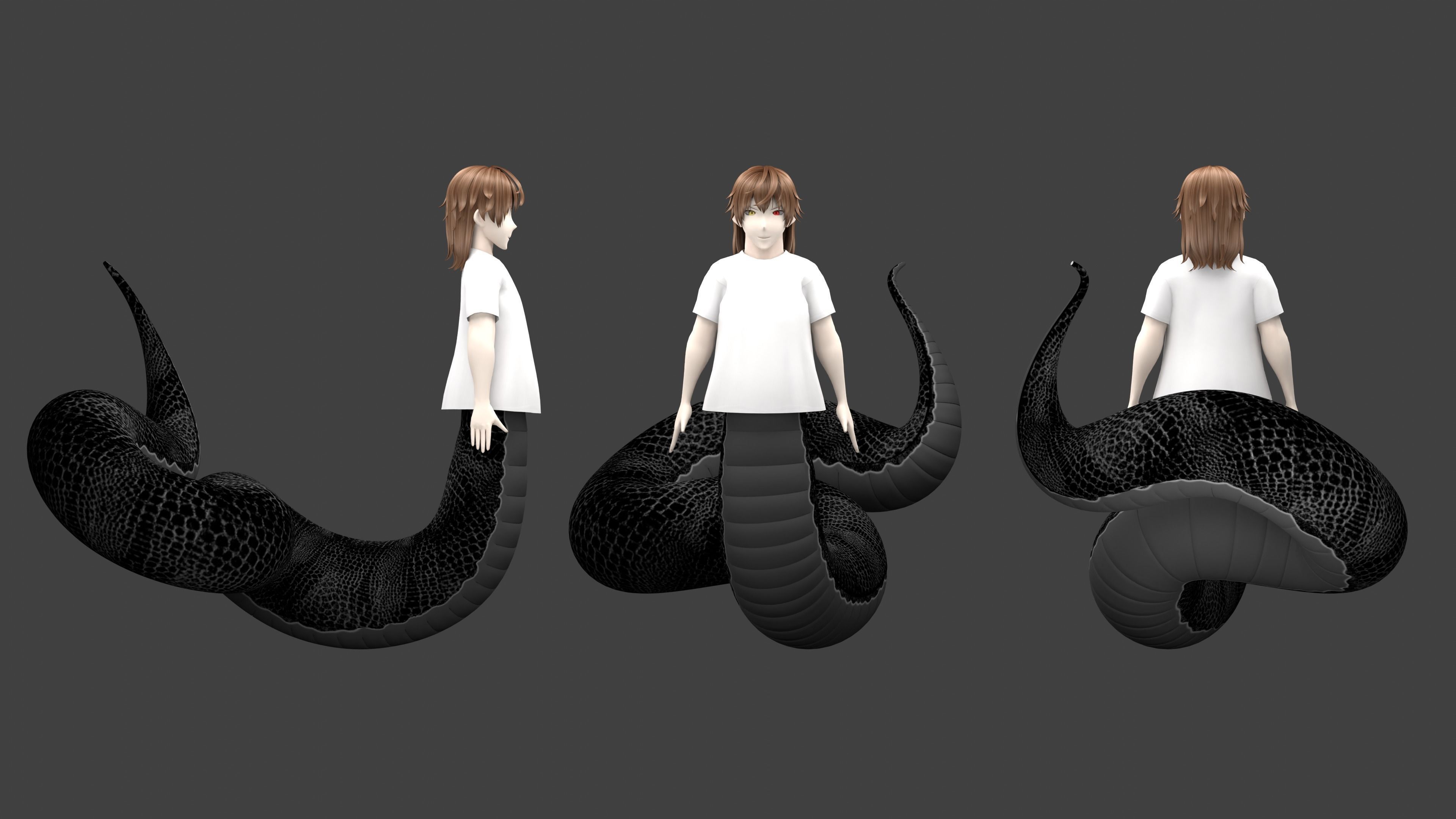3D ANIME SNAKE BOY VRCHAT AVATAR 3D model rigged | CGTrader