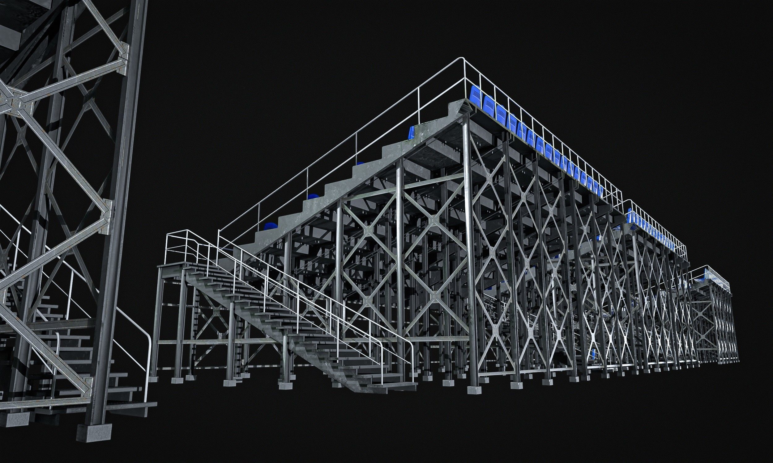 3D model Audience Stands Pack VR / AR / low-poly | CGTrader