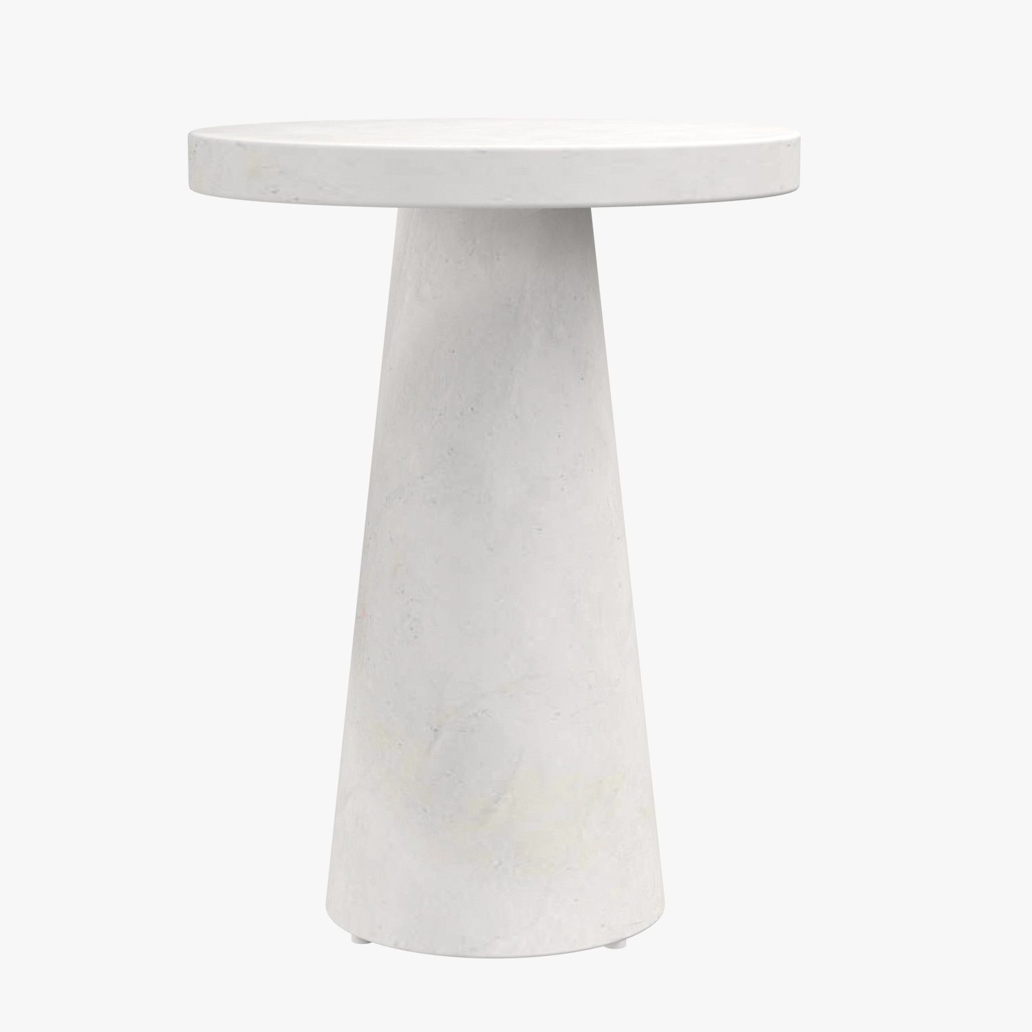 Willy Plaster Round Pedestal Side Table 3D model | CGTrader