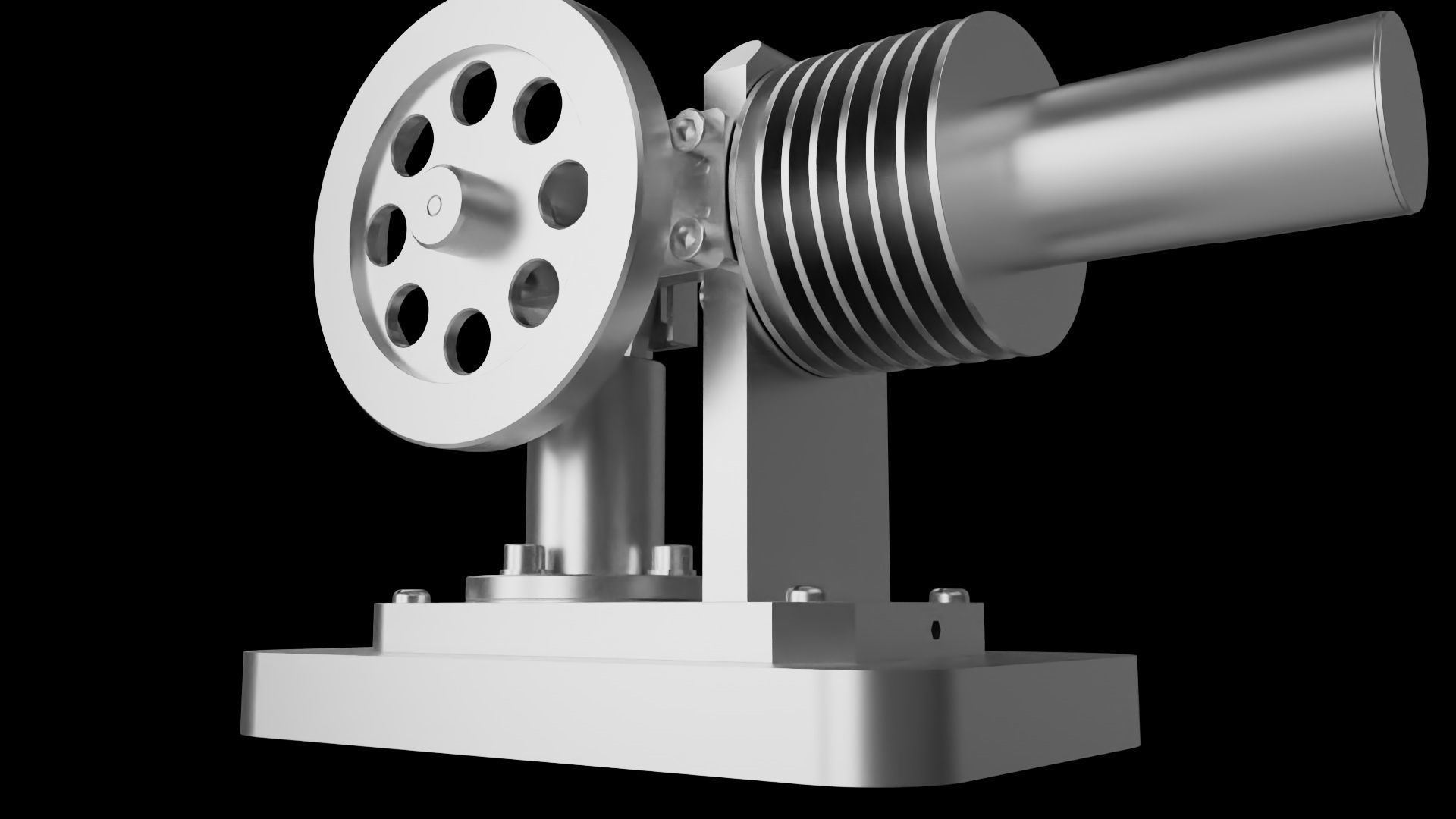 Stirling Engine 3D model 3D printable | CGTrader
