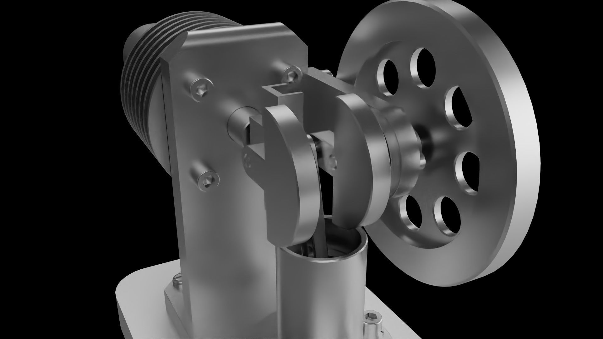 Stirling Engine 3D model 3D printable | CGTrader
